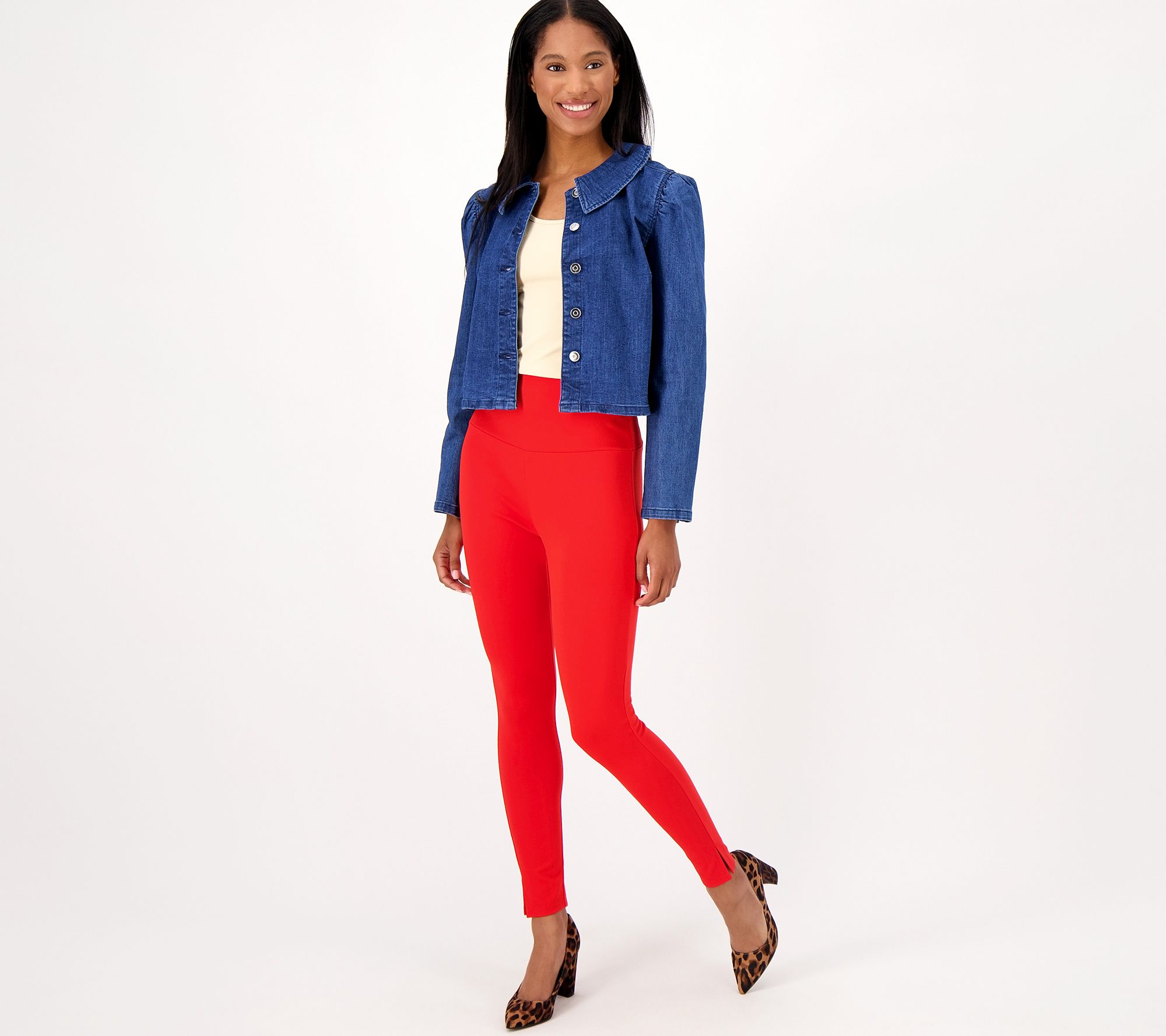 "As Is" Girl With Curves Tall Ponte Legging - QVC.com
