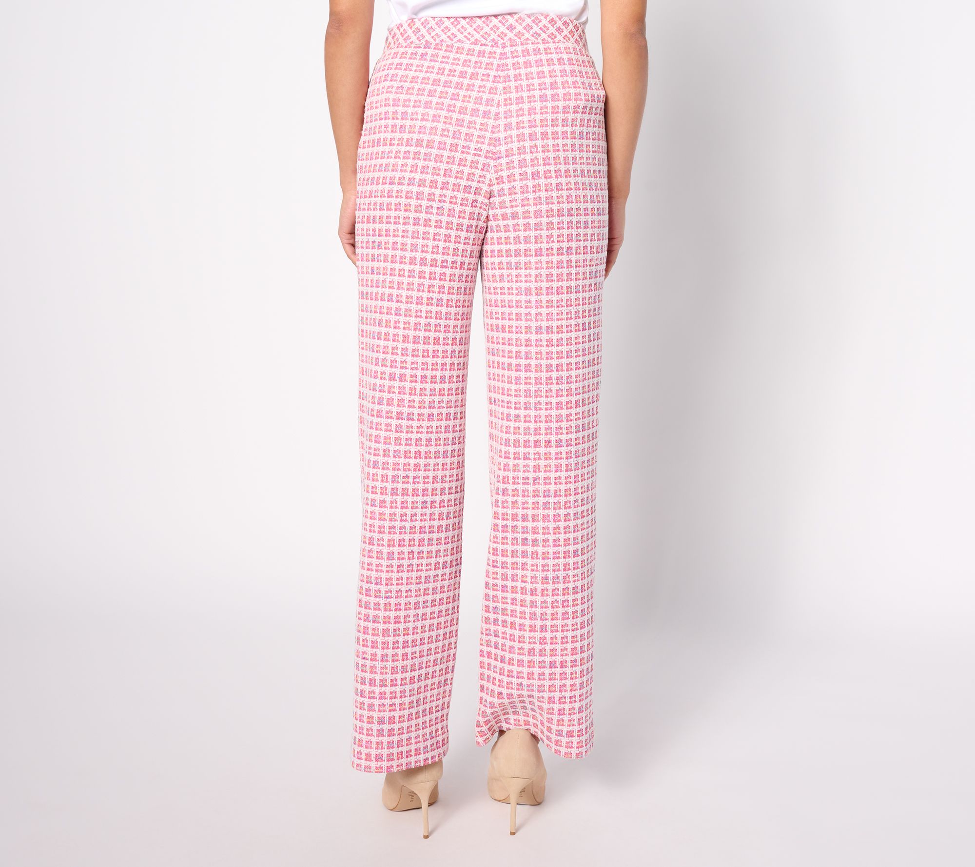 Isaac Mizrahi Live! Tall Chenille Yarn Knit Tweed Full Lentgh Pants ...