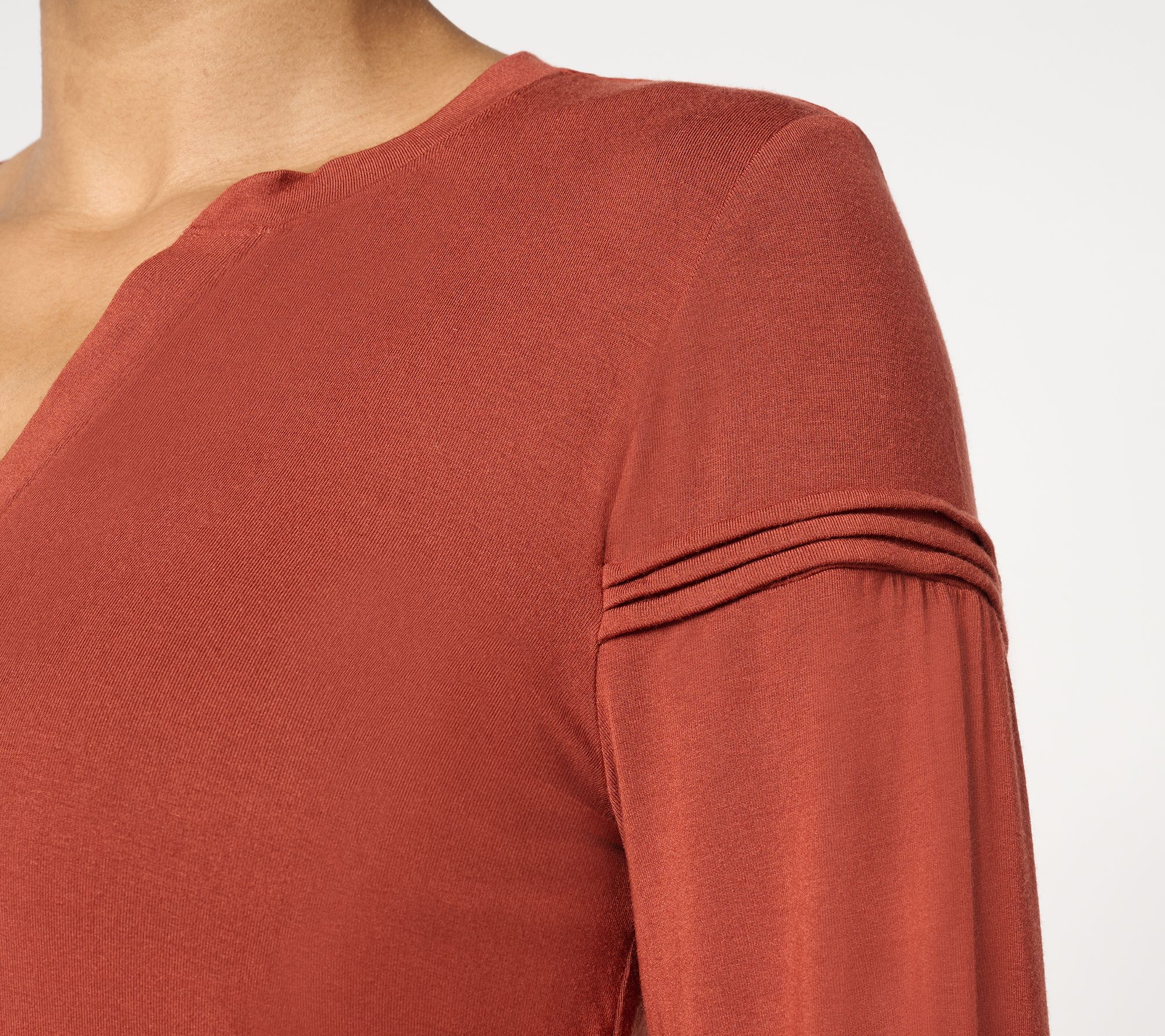 Me by Jennie Garth Sierra Drapey Knit Long Sleeve Top - QVC.com