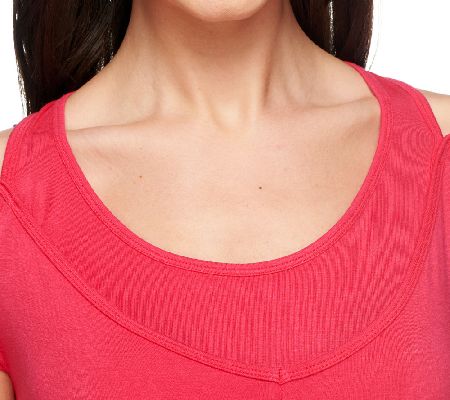 Lisa Rinna Collection Petite Cold Shoulder Maxi Dress w/ Belt - QVC.com