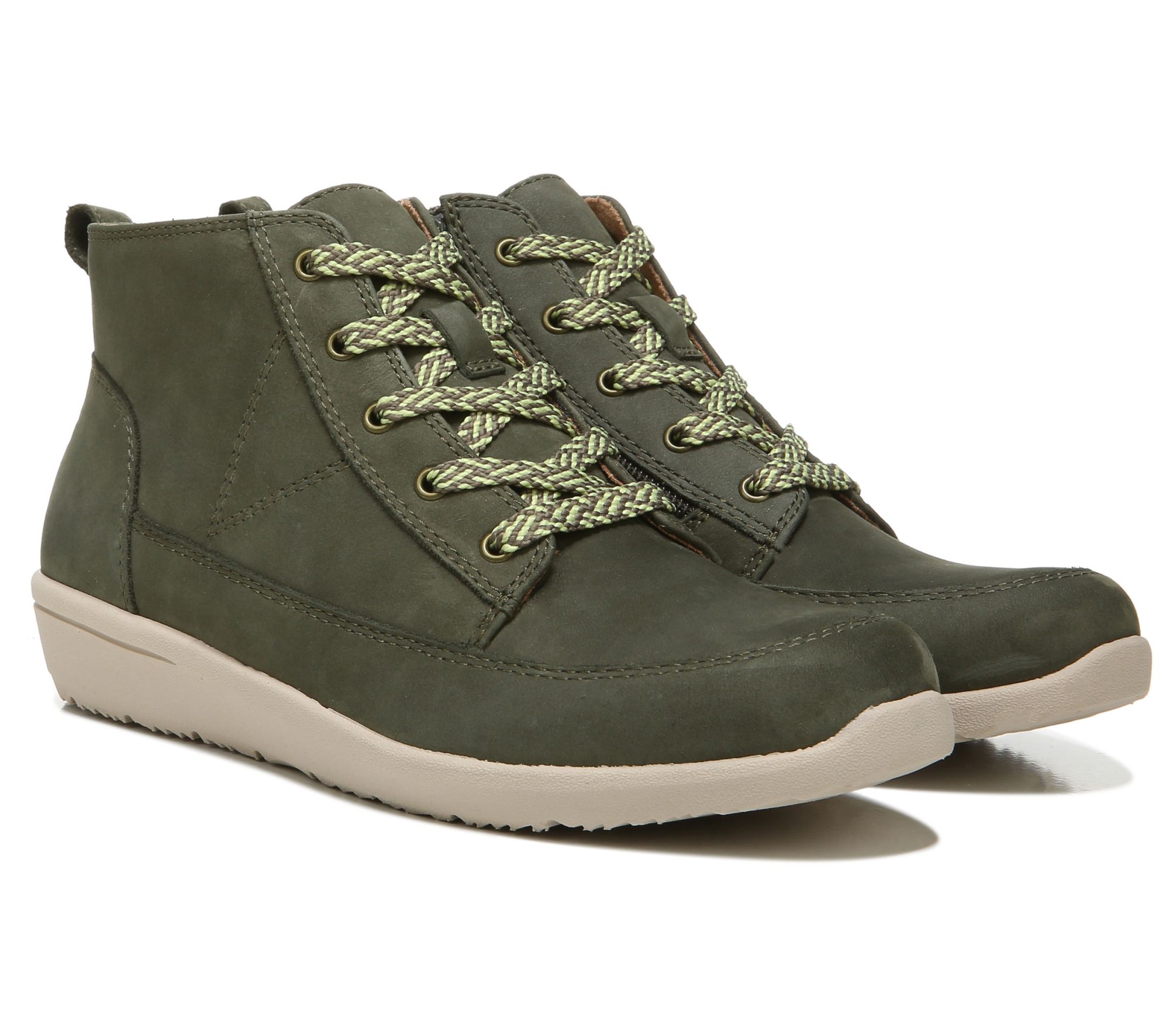 Vionic Nubuck Side-Zip High Top Sneaker - Shawna - QVC.com