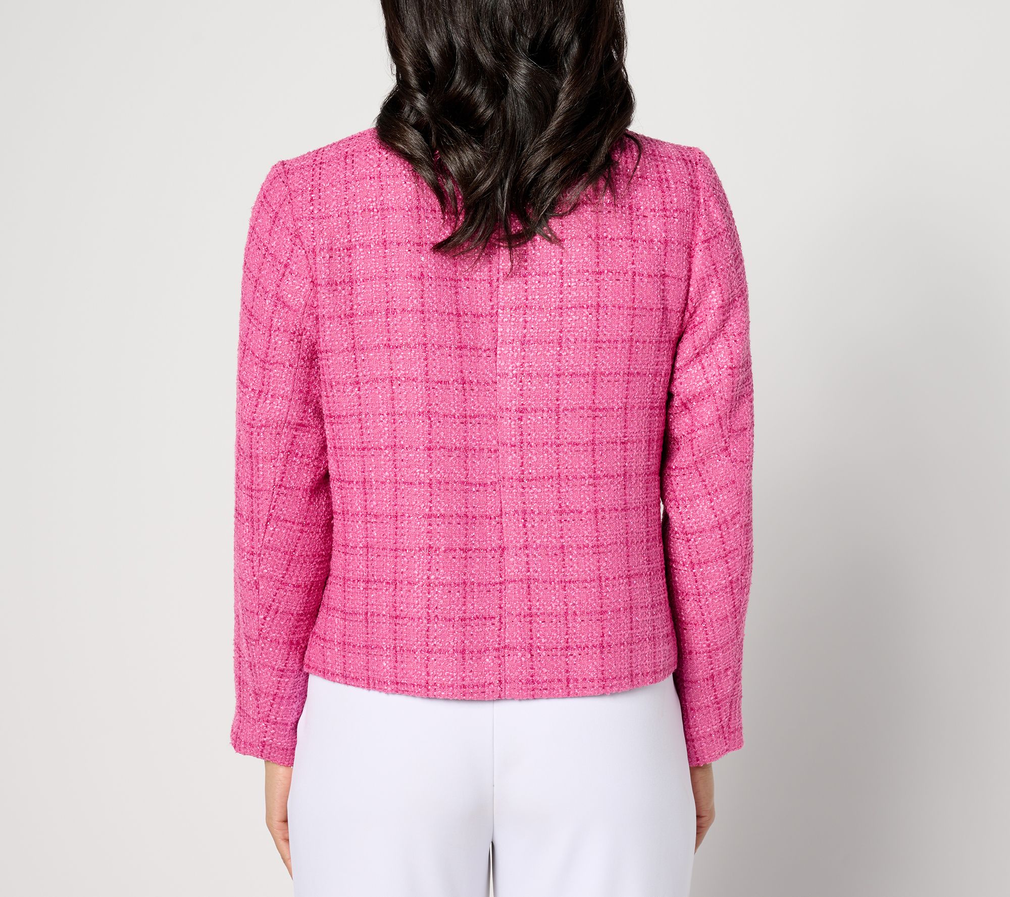 "As Is" Joan Rivers Red Carpet Boucle Blazer - QVC.com
