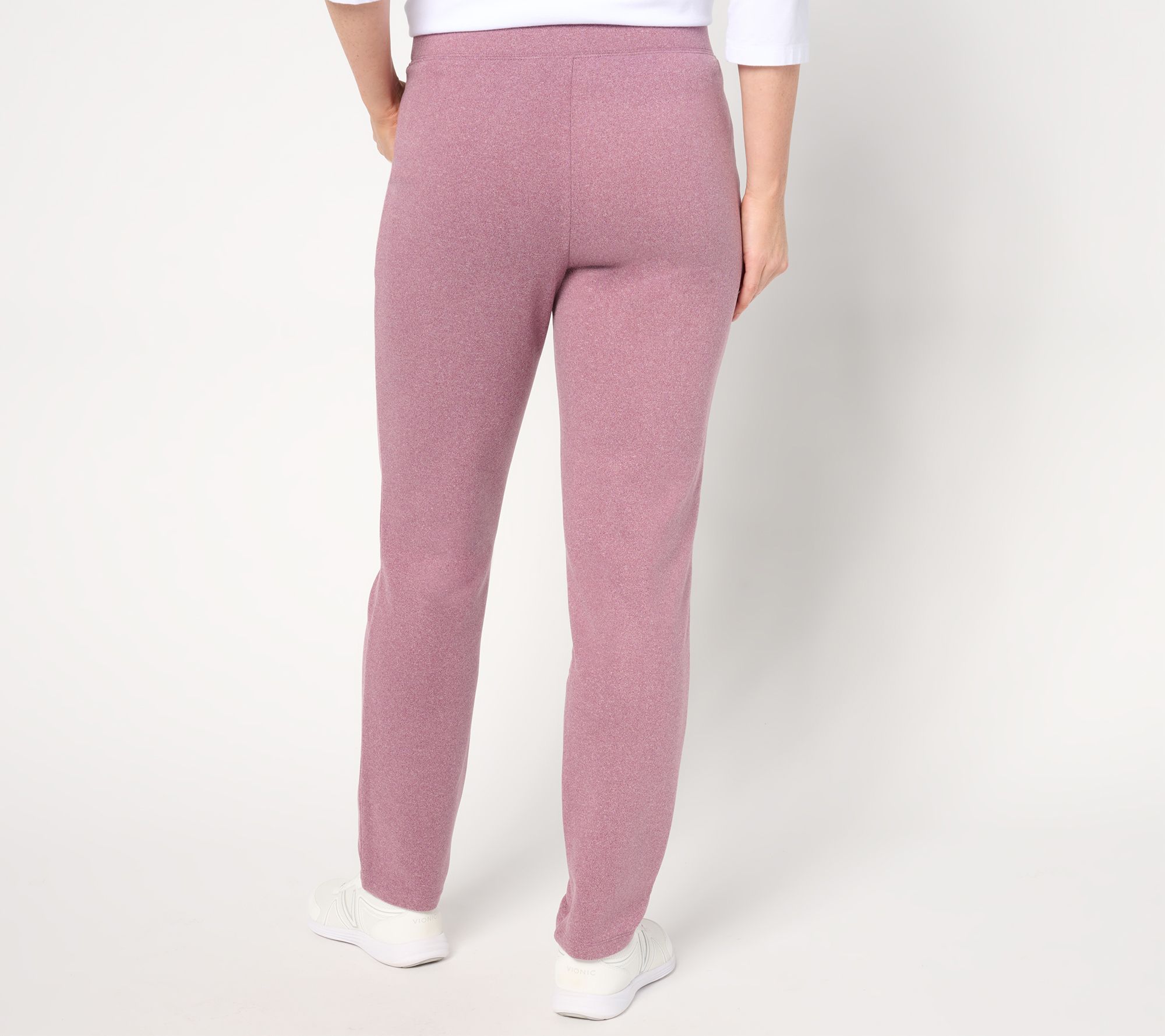 Denim & Co. Active Slim Straight Fleece Pant - QVC.com