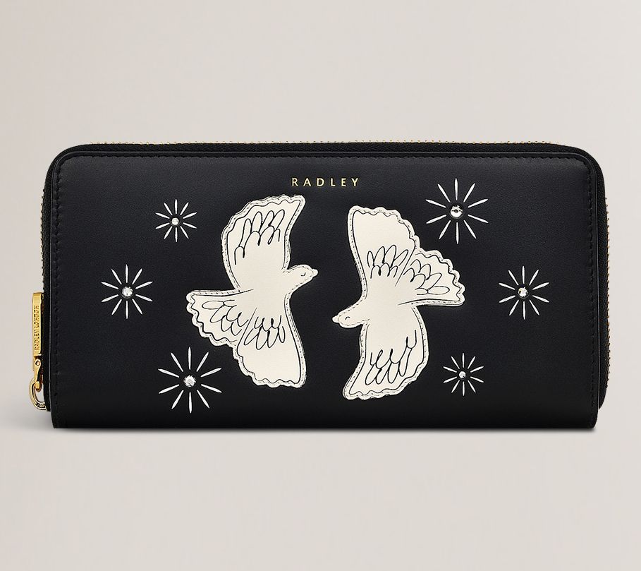 RADLEY London Two Turtle Doves Large Zip Leather Wallet - QVC.com