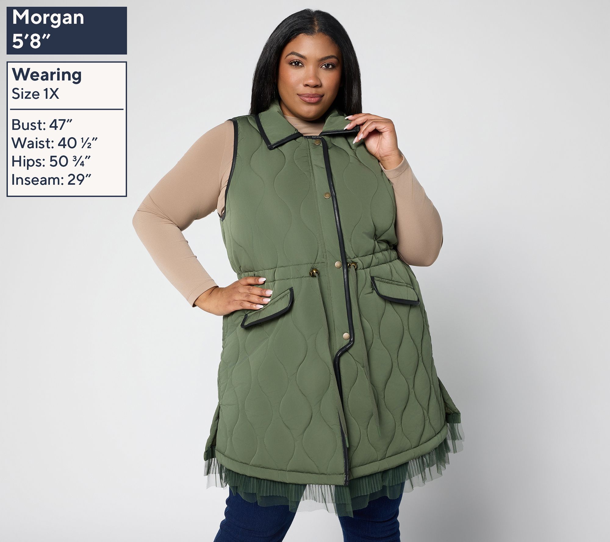 LOGO by Lori Goldstein Regular Sleeveless Quilted Jacket - QVC.com