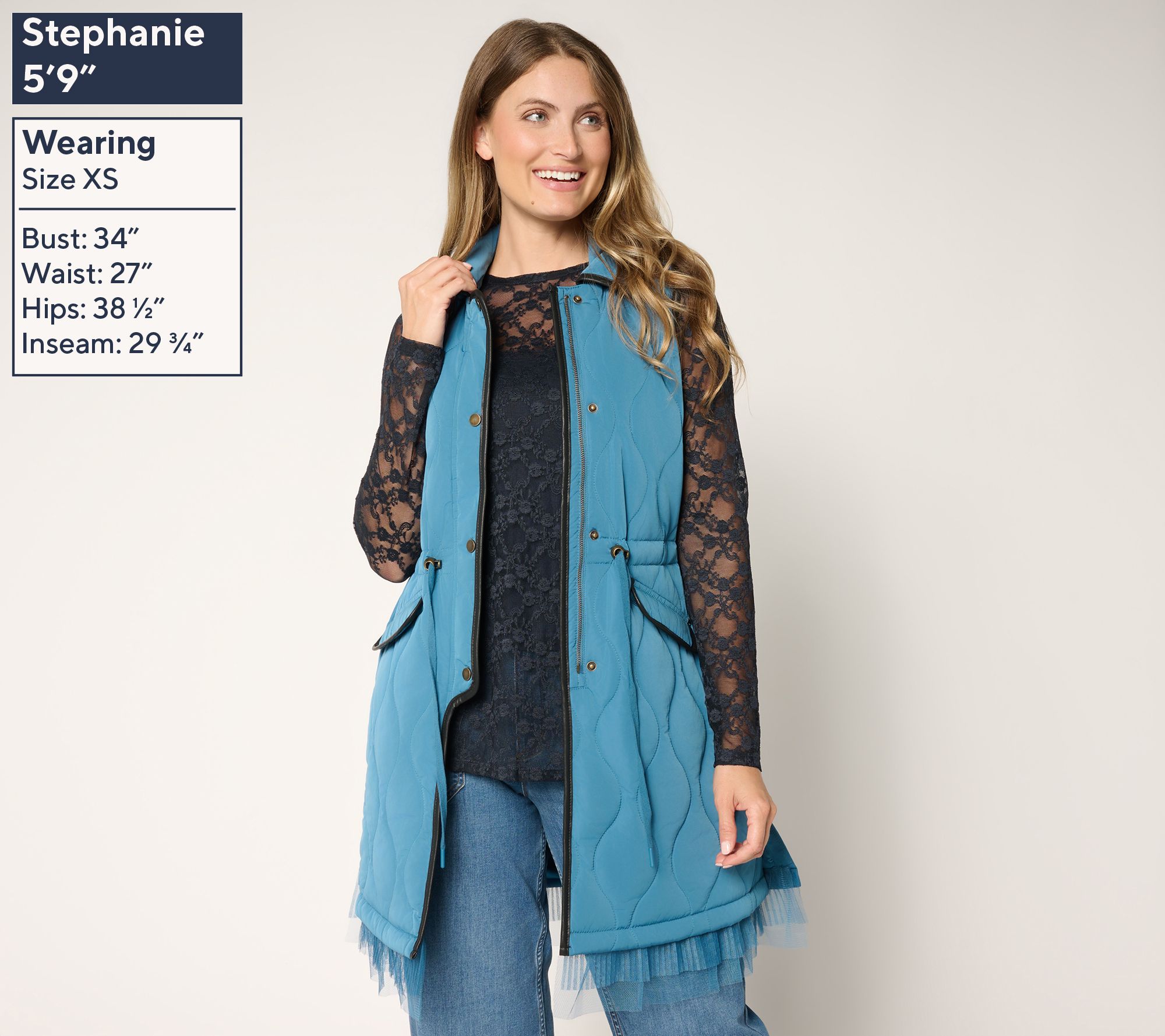 LOGO by Lori Goldstein Regular Sleeveless Quilted Jacket - QVC.com