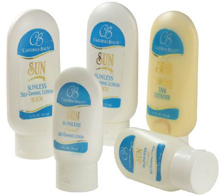 California Beauty 5pc Body and Face Sunless Tanning Kit - QVC.com