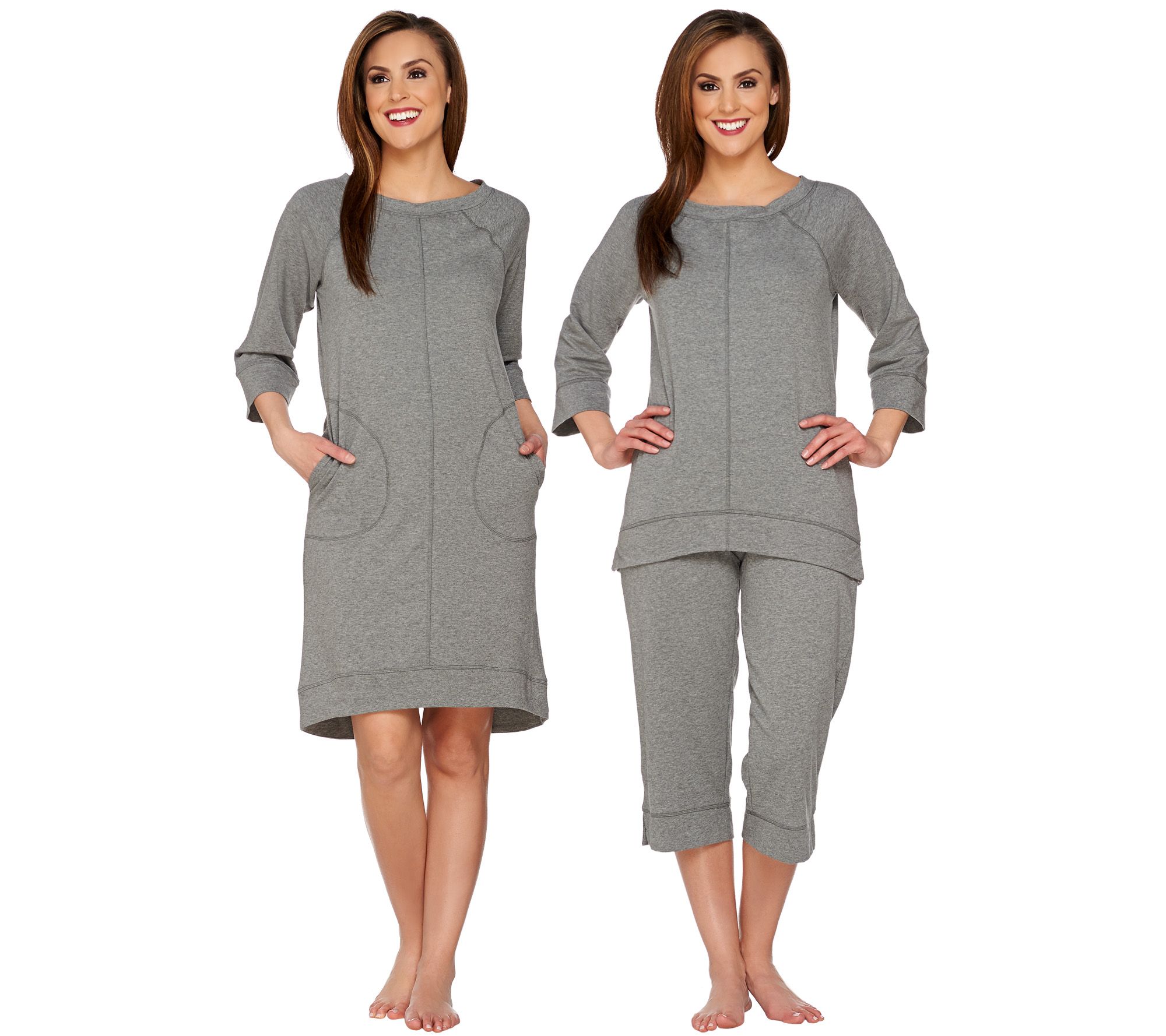 Carole Hochman French Terry Lounge Dress or Pajama Set - QVC.com