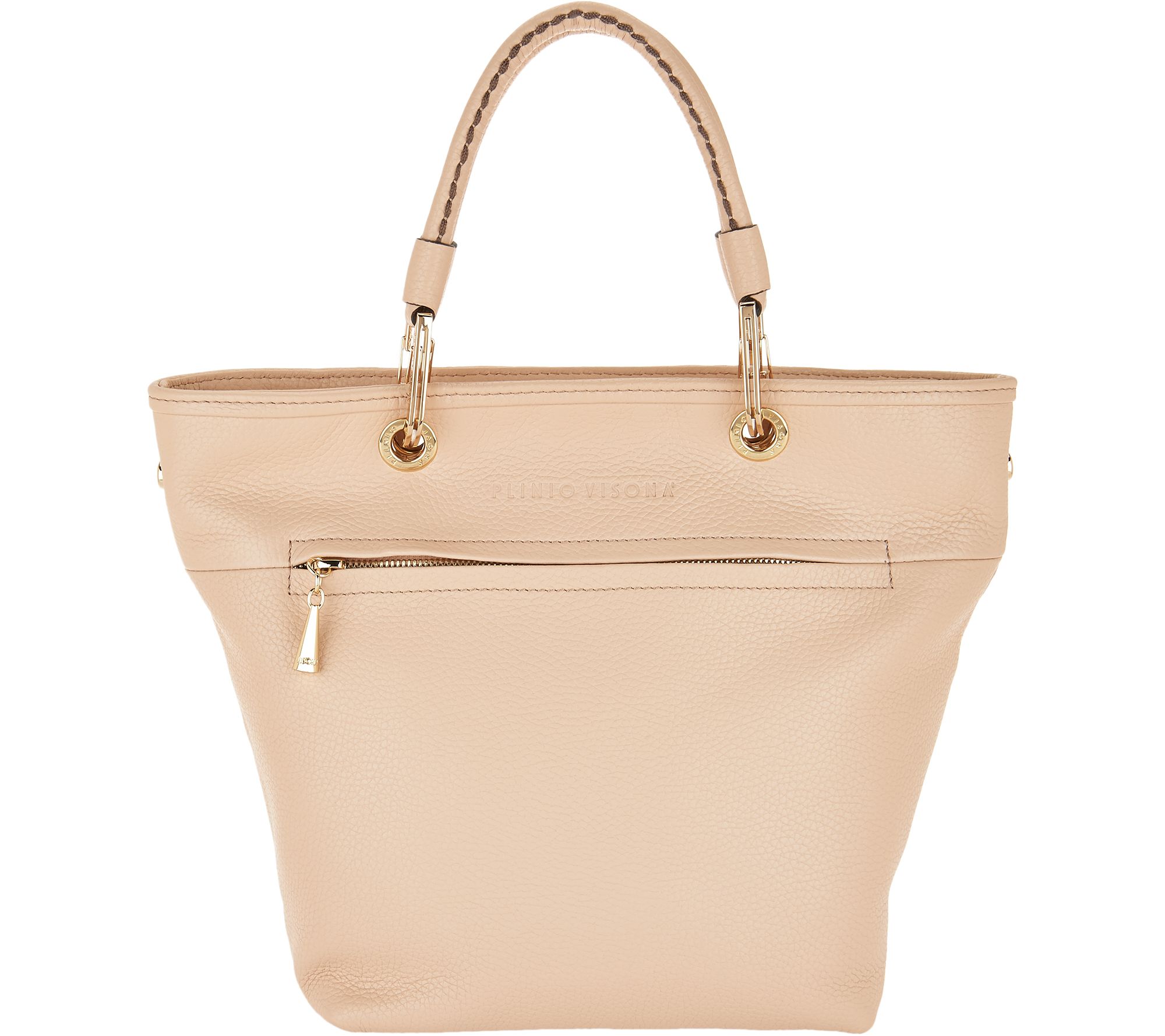 "As Is" Plinio Visona Italian Leather Laser Cut Shopper - QVC.com