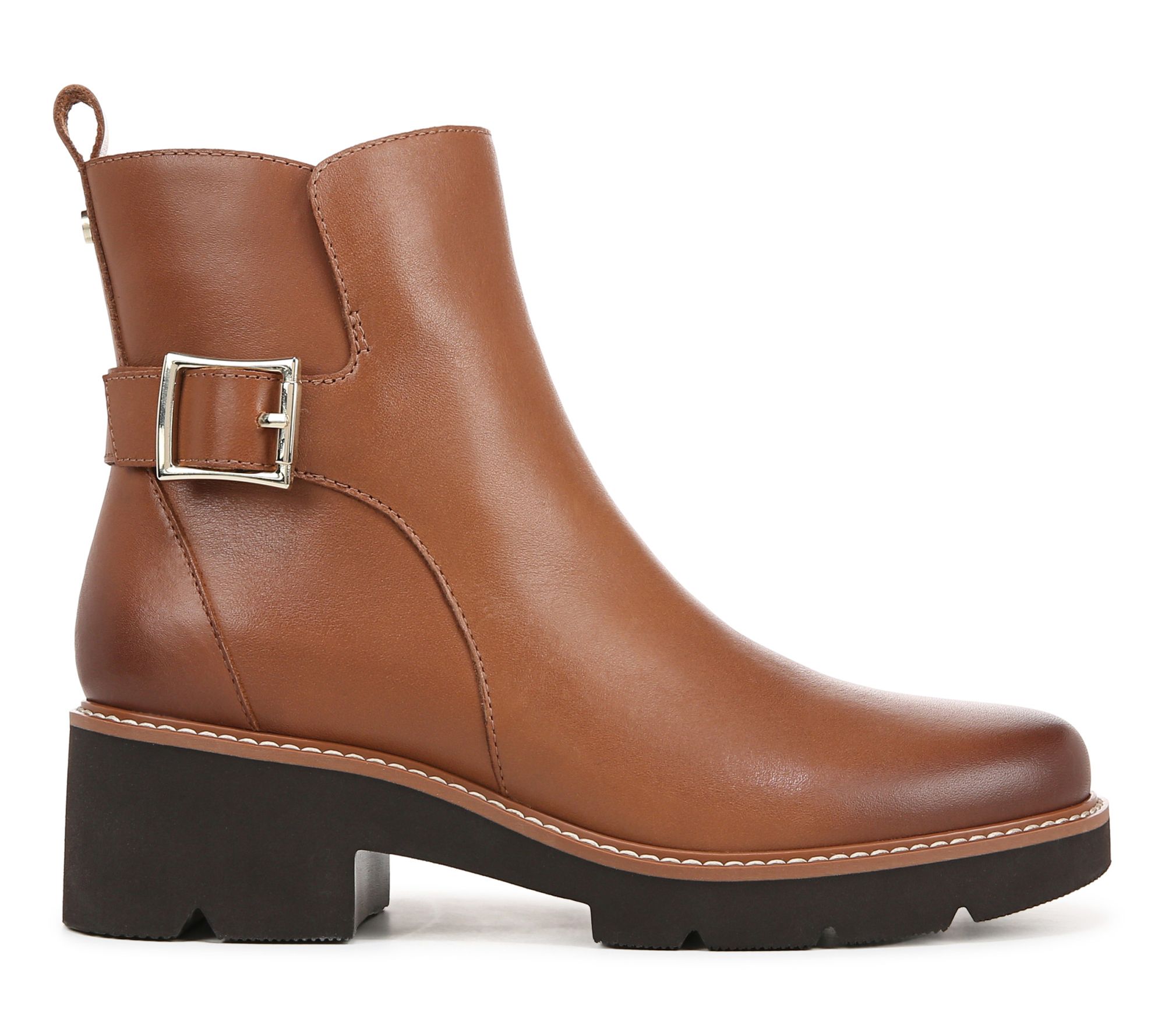 Naturalizer Leather Lug Sole Ankle Booties - Delilah - QVC.com