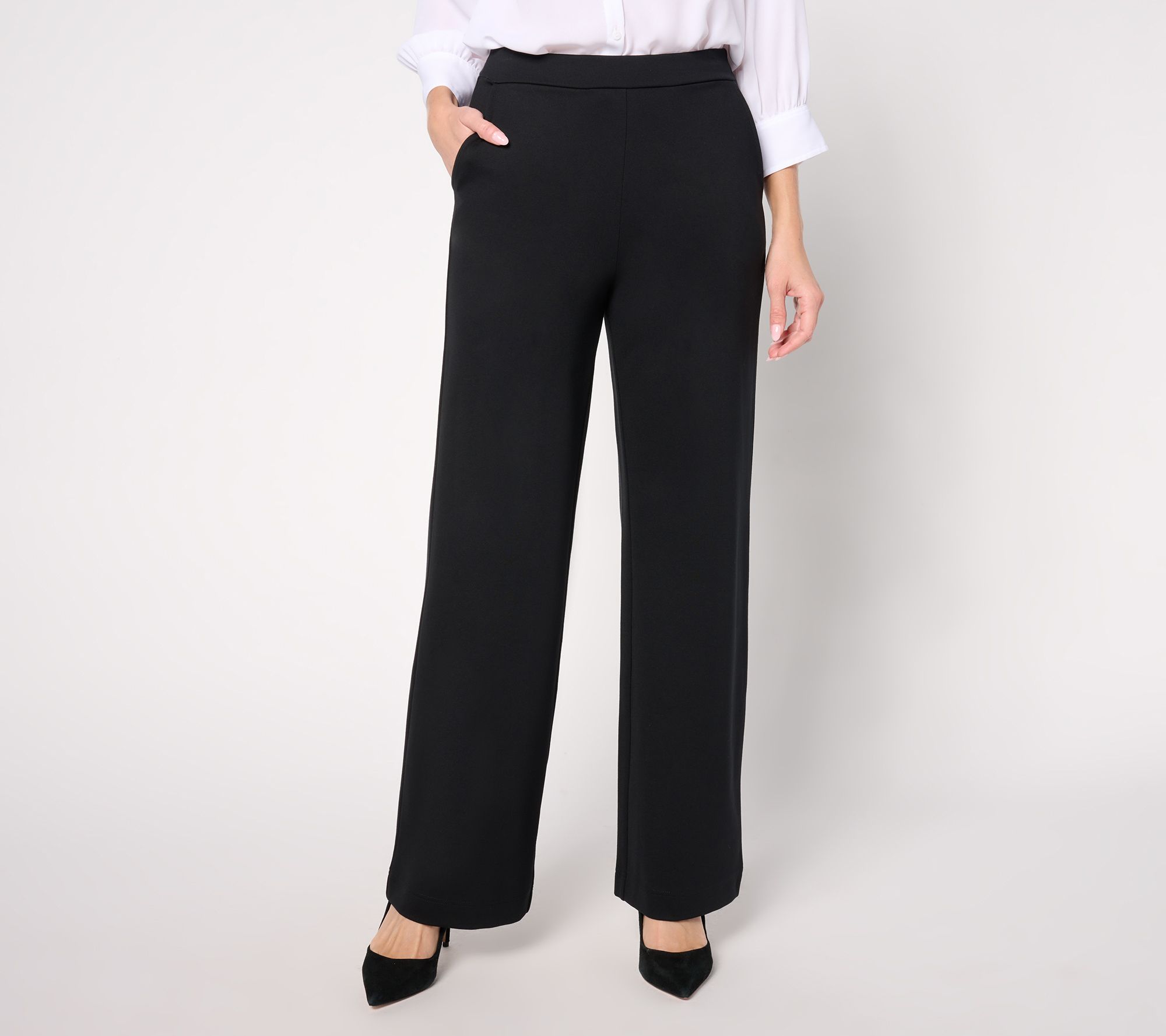 "As Is" Joan Rivers Regular Pull On Ponte Trouser Pant - QVC.com