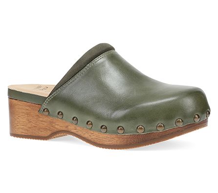 Dansko Andie Olive Calf Leather Clog - QVC.com