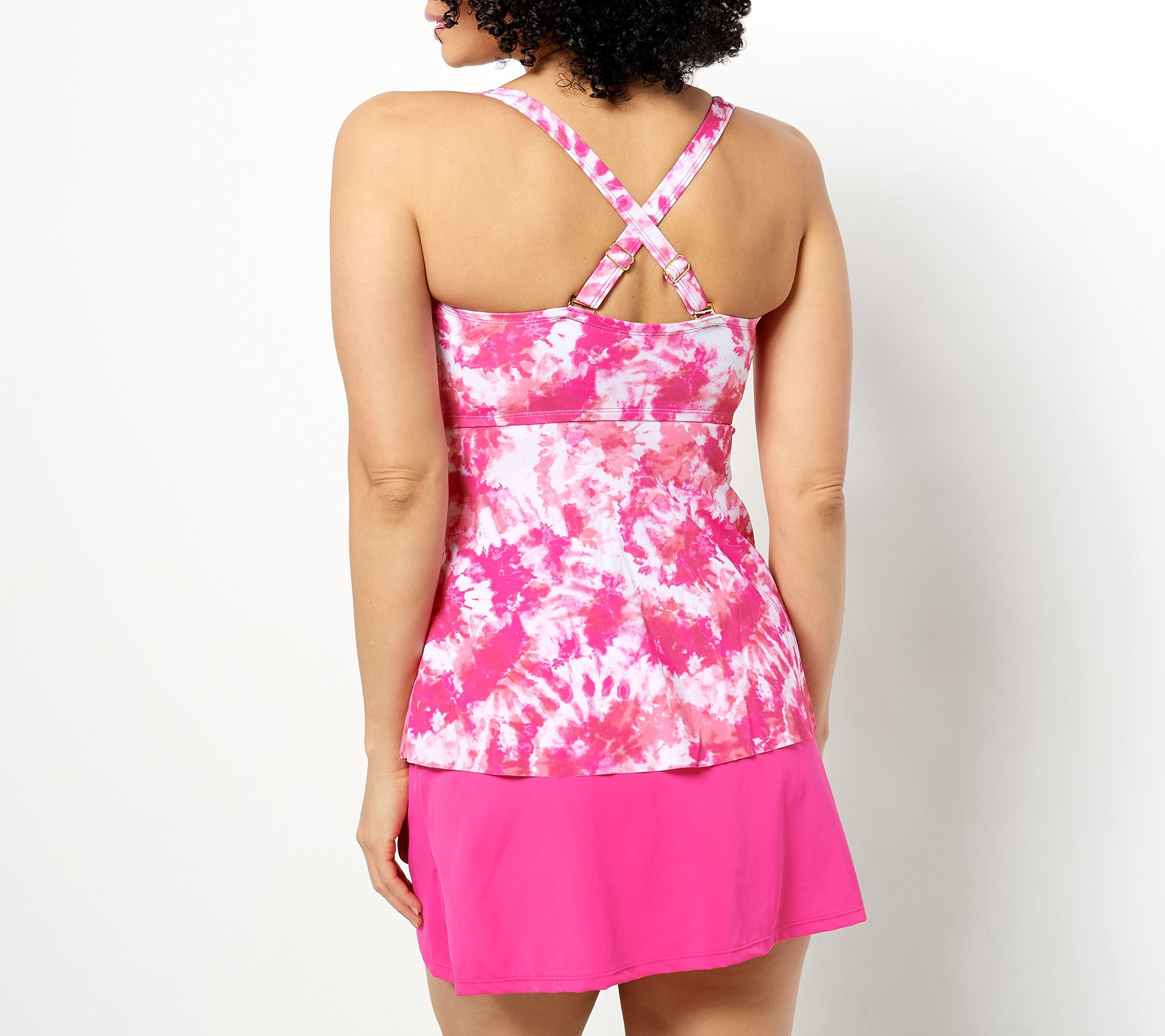 "As Is" Kim Gravel x Swimsuits For All Fly-Away Top & Skirt Set - QVC.com
