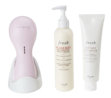 Clarisonic PLUS Face & Body Collection with Fresh Cleanser & Body Cream ...