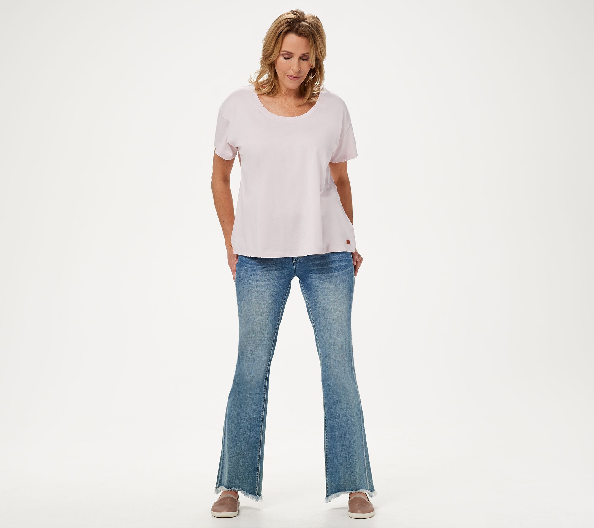 "As Is" Peace Love World Mica Tee - QVC.com