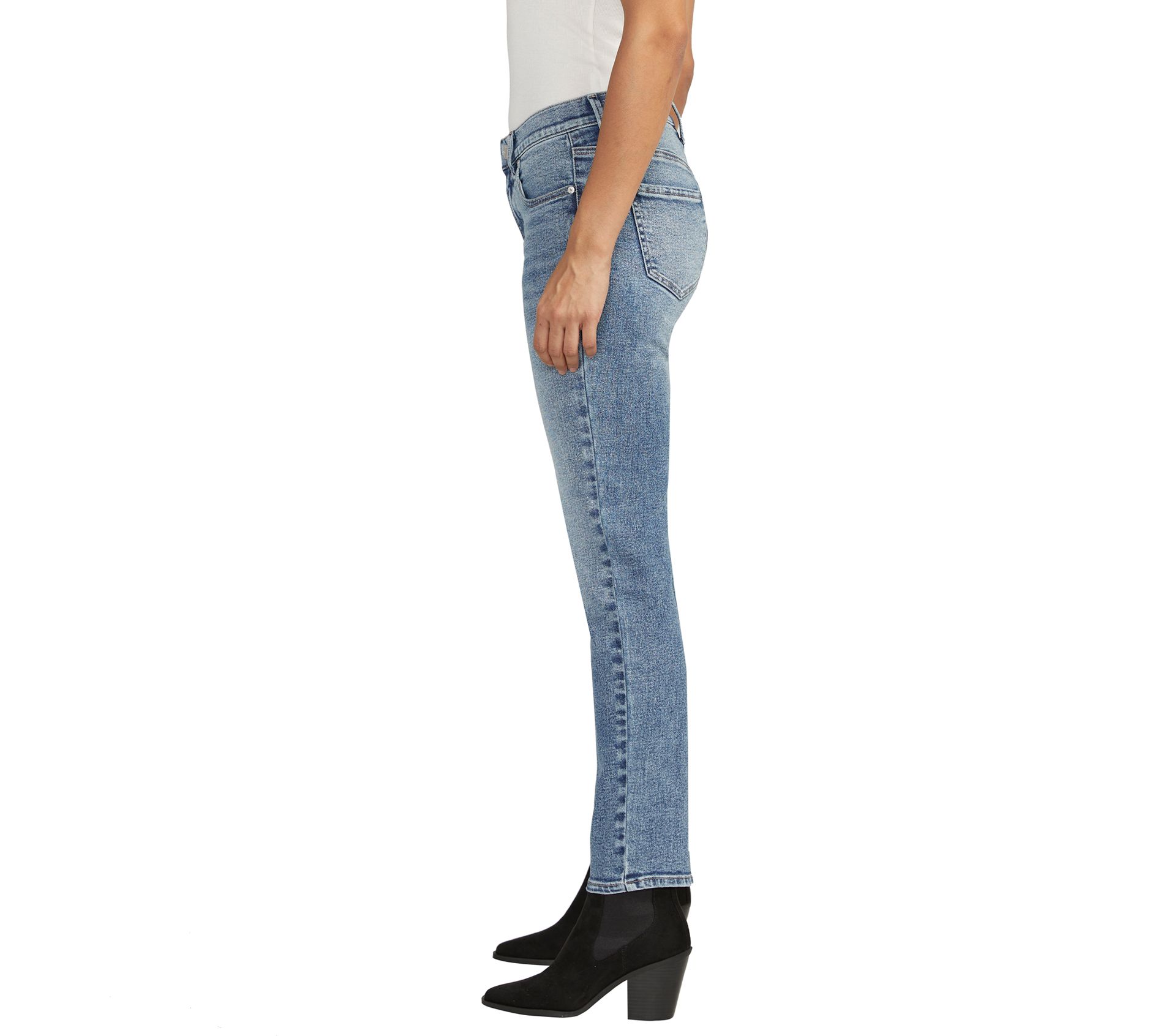 JAG Cassie Mid Rise Slim Straight Leg Jeans - Beacon Blue - QVC.com
