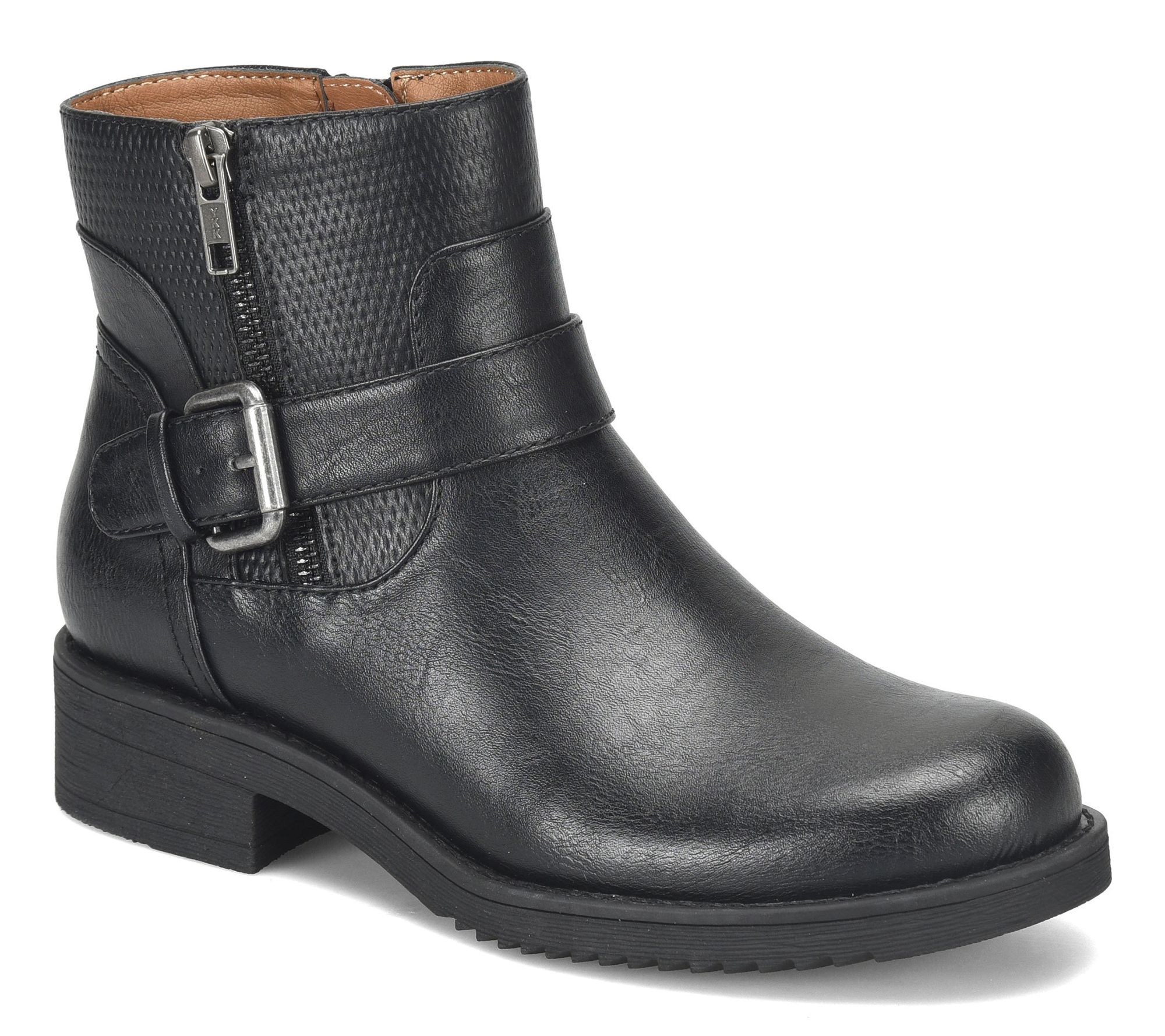 Eurosoft Side Zip and Buckle Detail Casual Bootie- Cymberlee - QVC.com