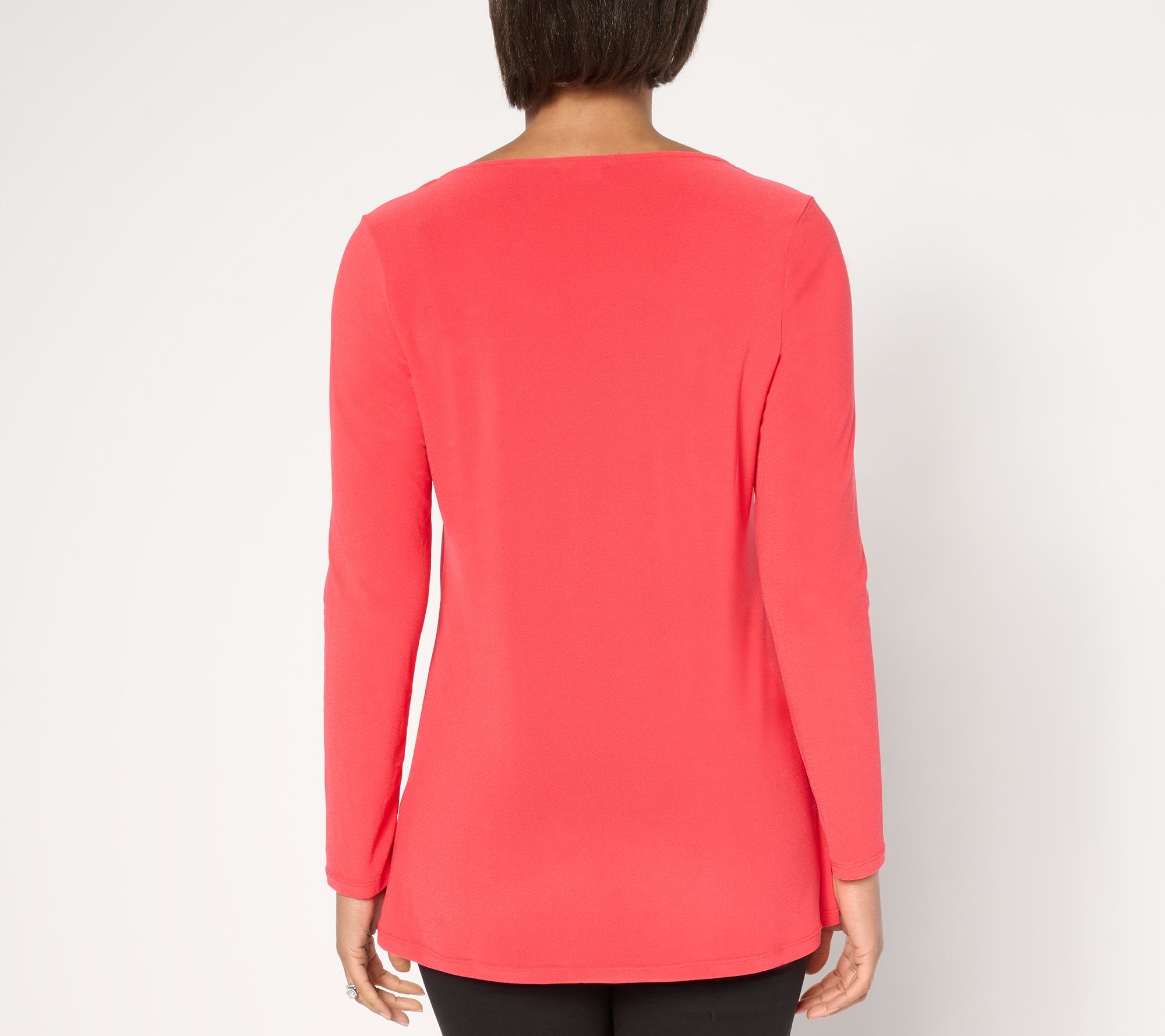 "As Is" Attitudes by Renee Moss Crepe Fringe Top - QVC.com