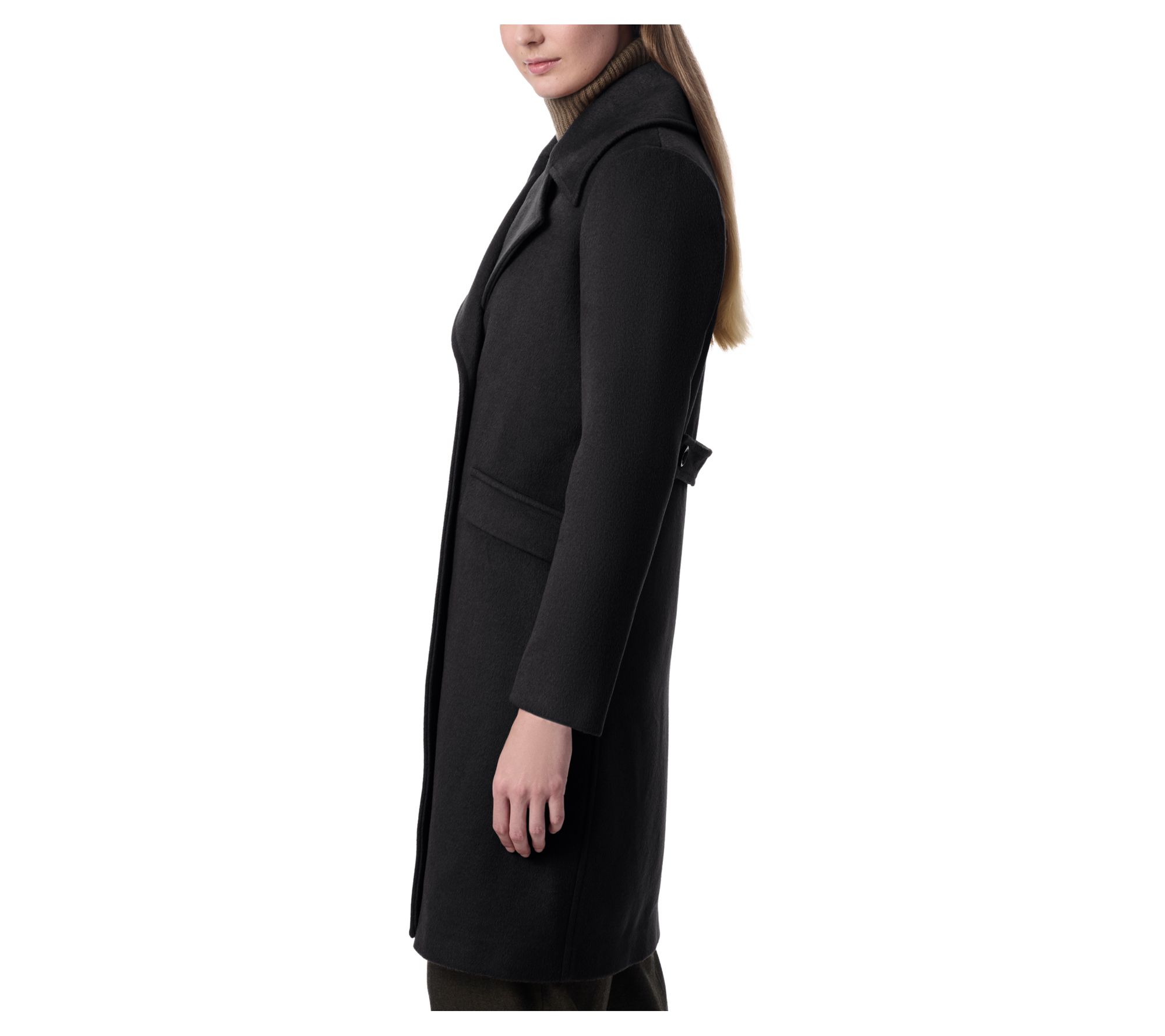Bernardo Bastion Double Breasted Wool Coat - QVC.com