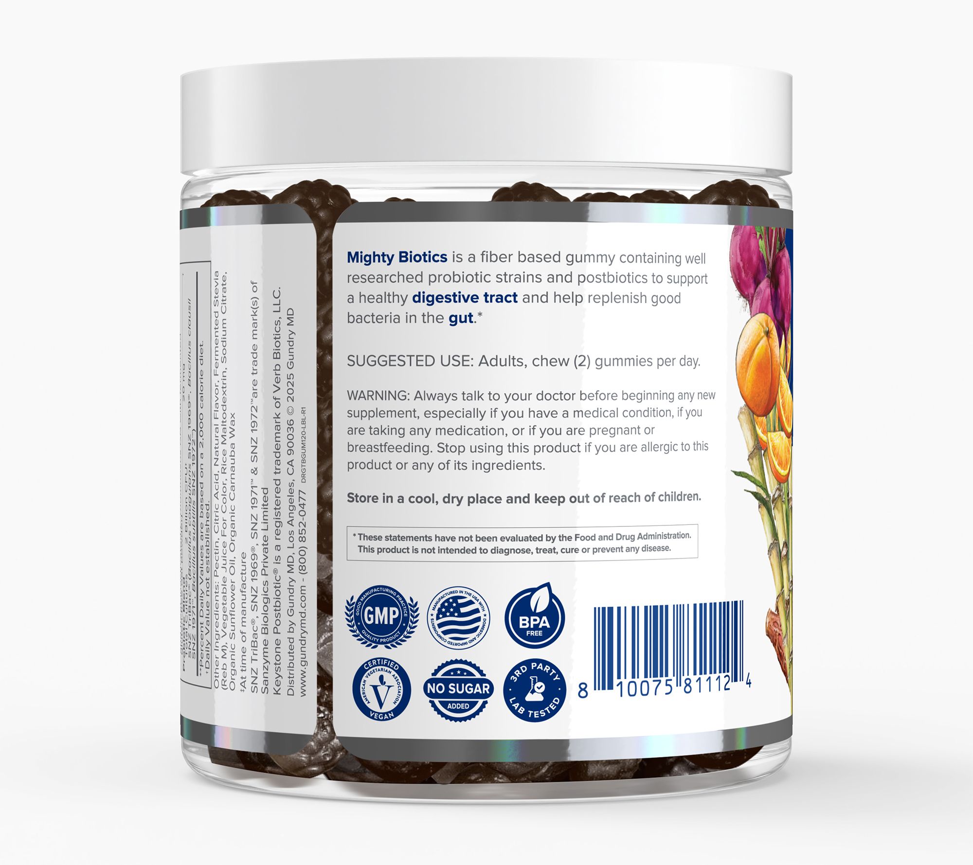 Gundry MD Triple Action Probiotic Gummy 60 Day of Supply - QVC.com