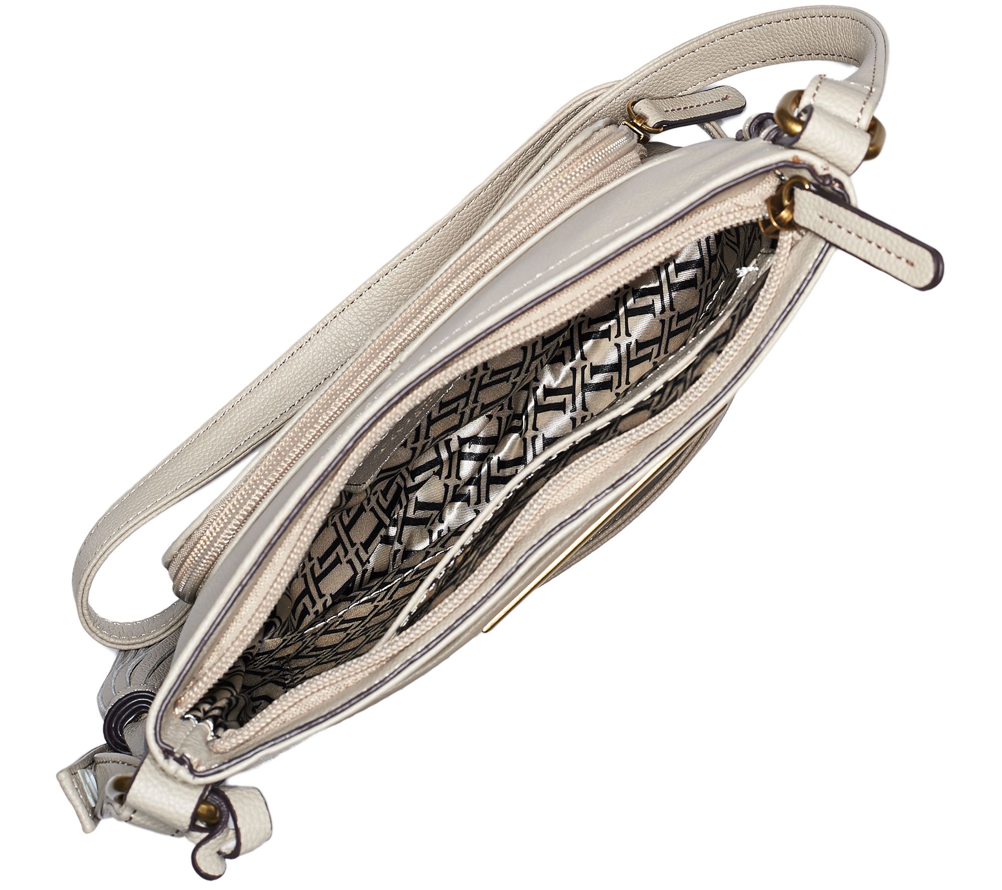 "As Is" Tignanello Pebble Leather Weave RFID Crossbody Bag - QVC.com