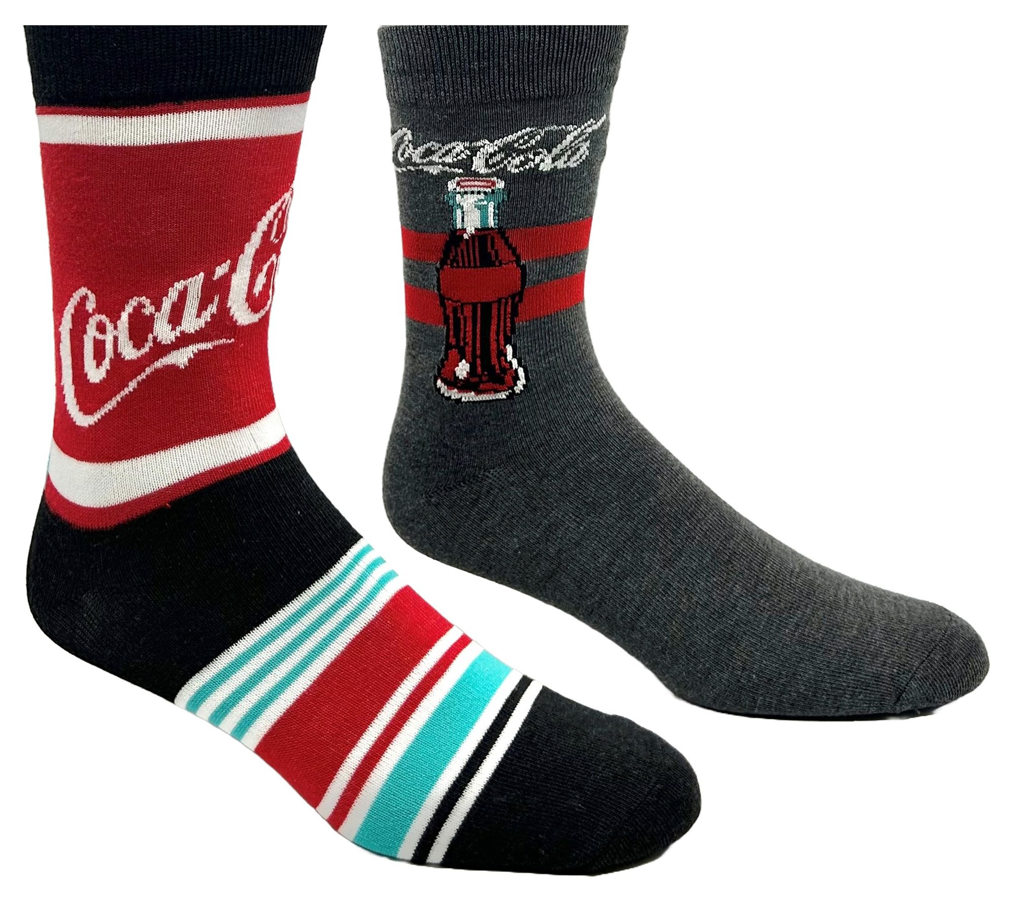 Coca-Cola Men's Crew Sock Set - 2 Pair - QVC.com
