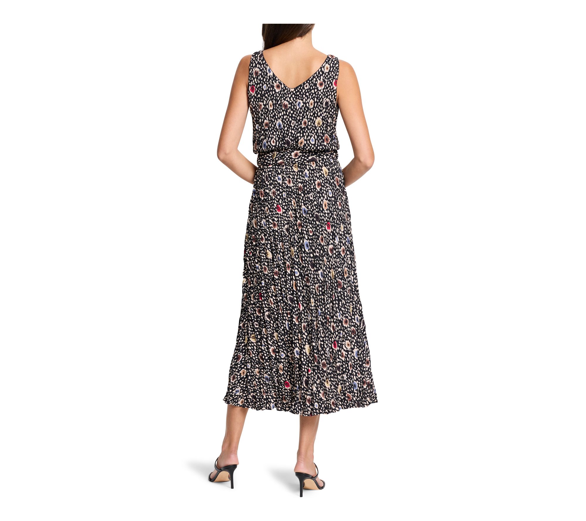 NIC+ZOE Spotted Dots Cailin Belted Midi Dress - QVC.com