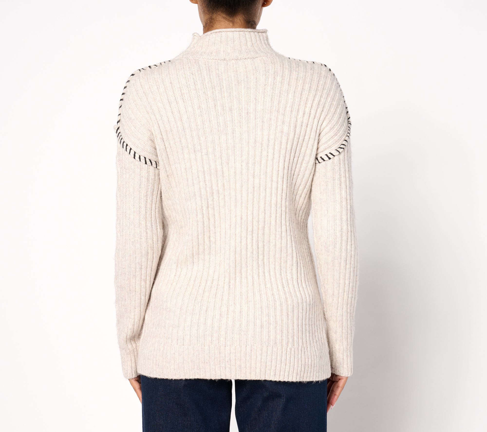 "As Is" Attitudes by Renee Cable Knit Sweater - QVC.com