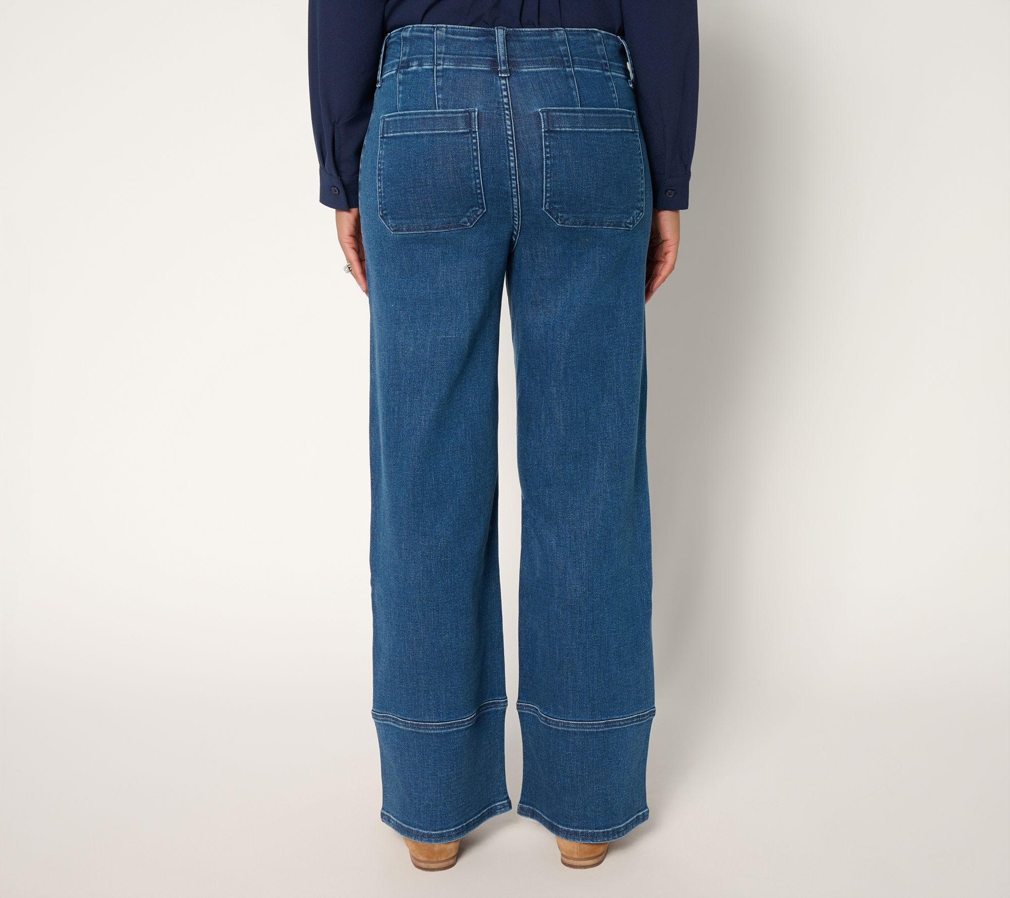 Martha Stewart Signature Petite Indigo Straight Leg Jeans - QVC.com