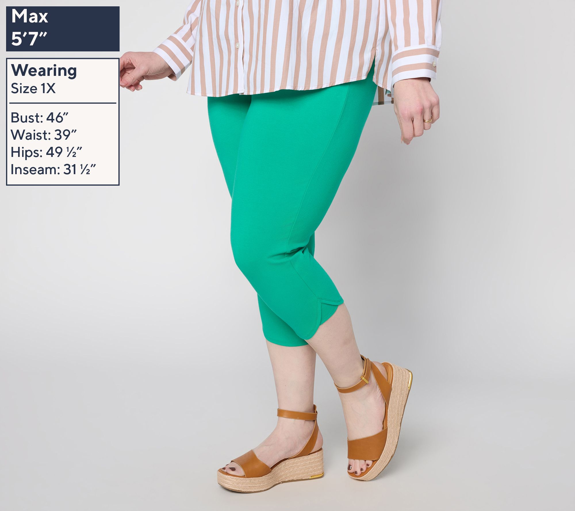 "As Is" Women with Control Petite 86/14 Slim Leg Capri Empower Pant ...