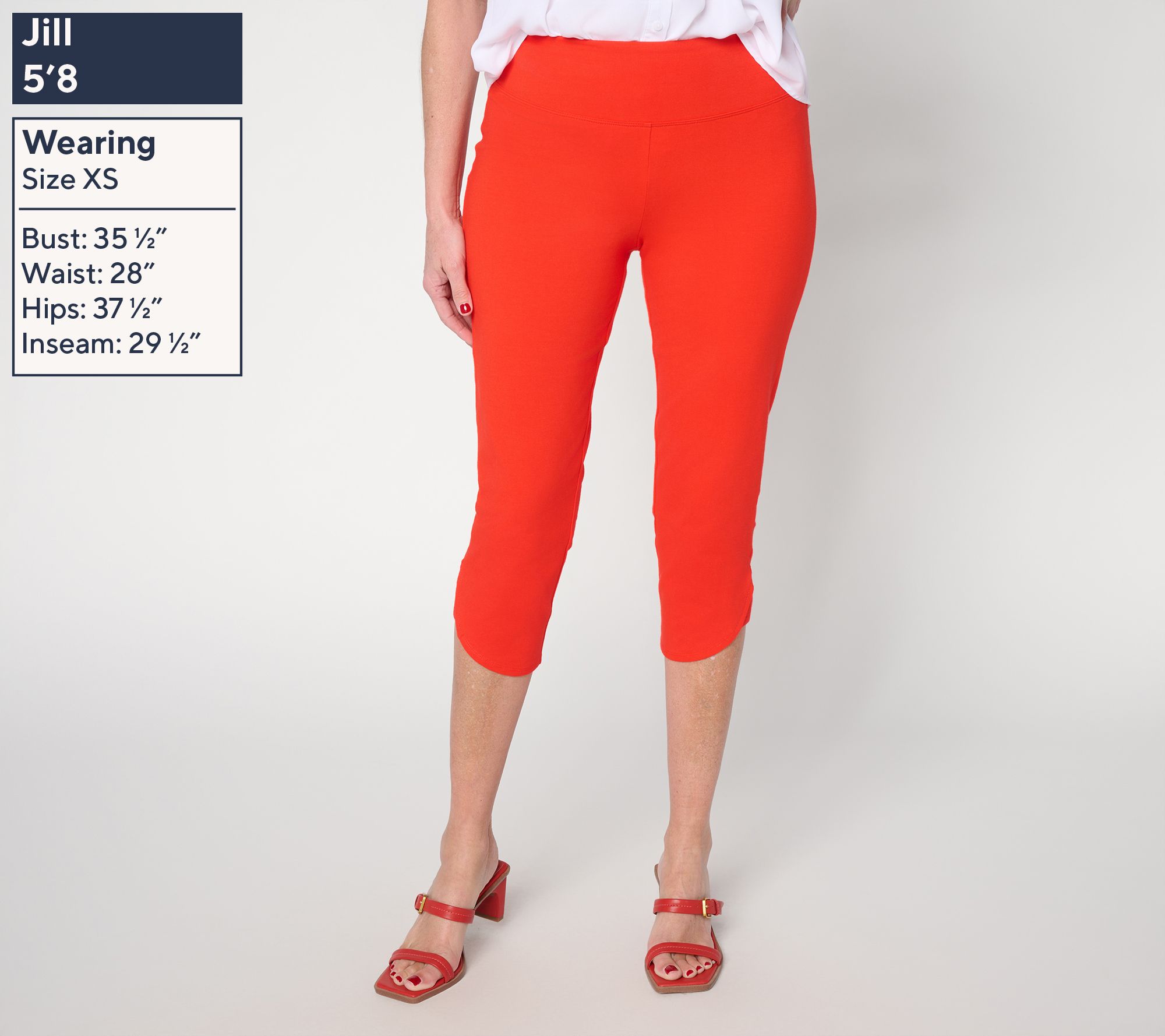 "As Is" Women with Control Petite 86/14 Slim Leg Capri Empower Pant ...