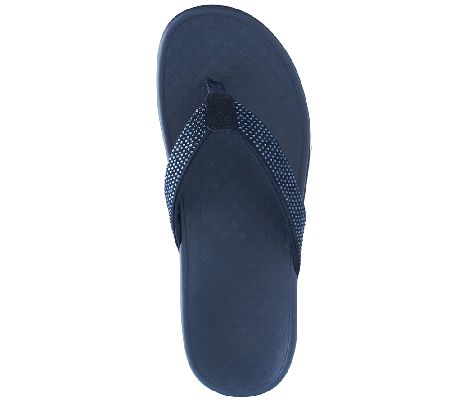 Vionic w/ Orthaheel Suede Thong Sandals - Tide Rhinestones - QVC.com