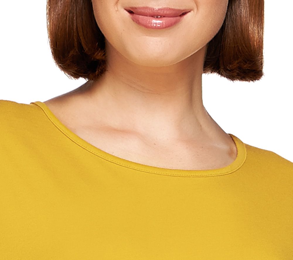 Denim & Co. Pullover Top with Back Crossover Detail - QVC.com