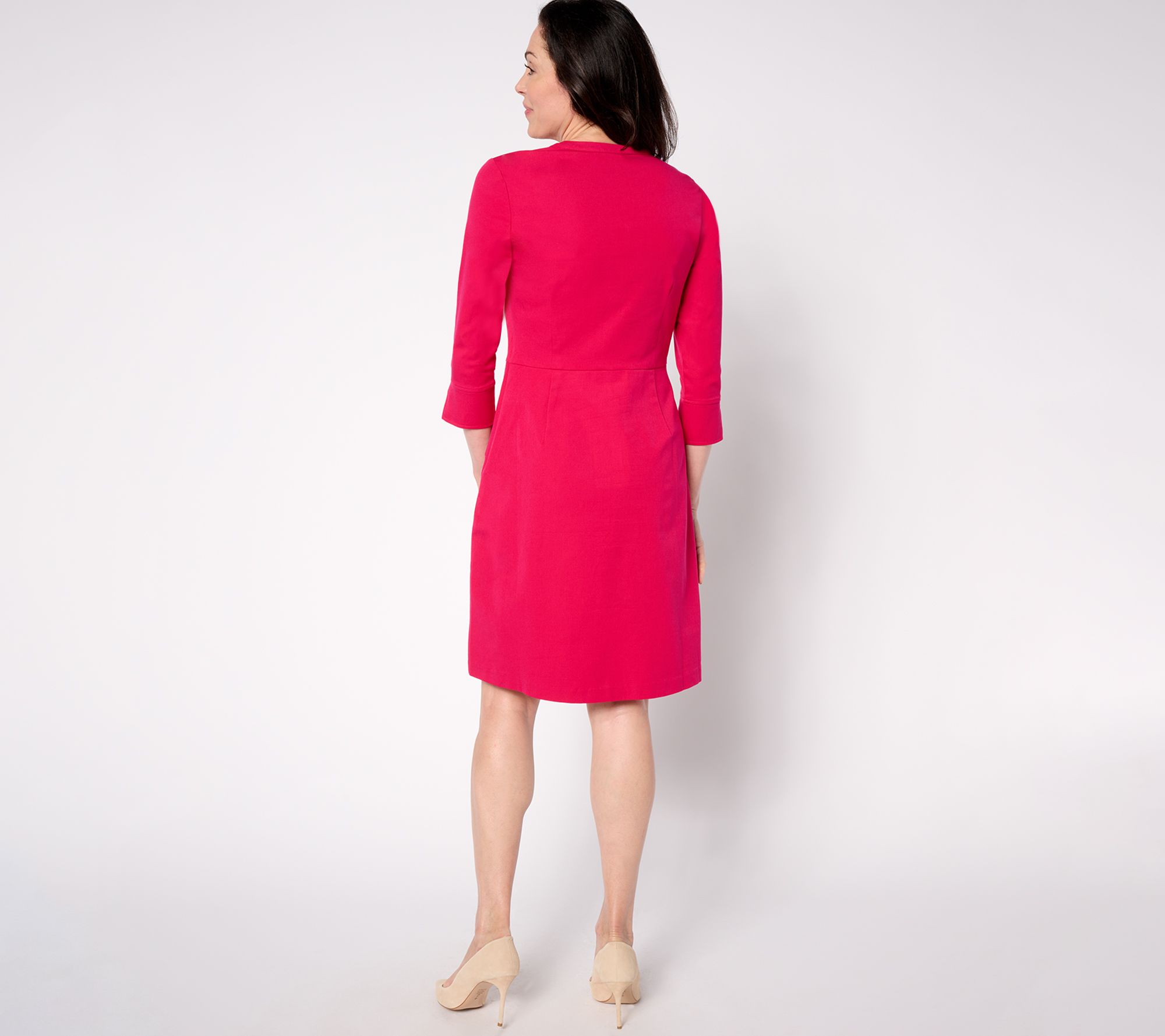 Isaac Mizrahi Live! Regular 24/7 Stretch Lady Dress with Pockets - QVC.com