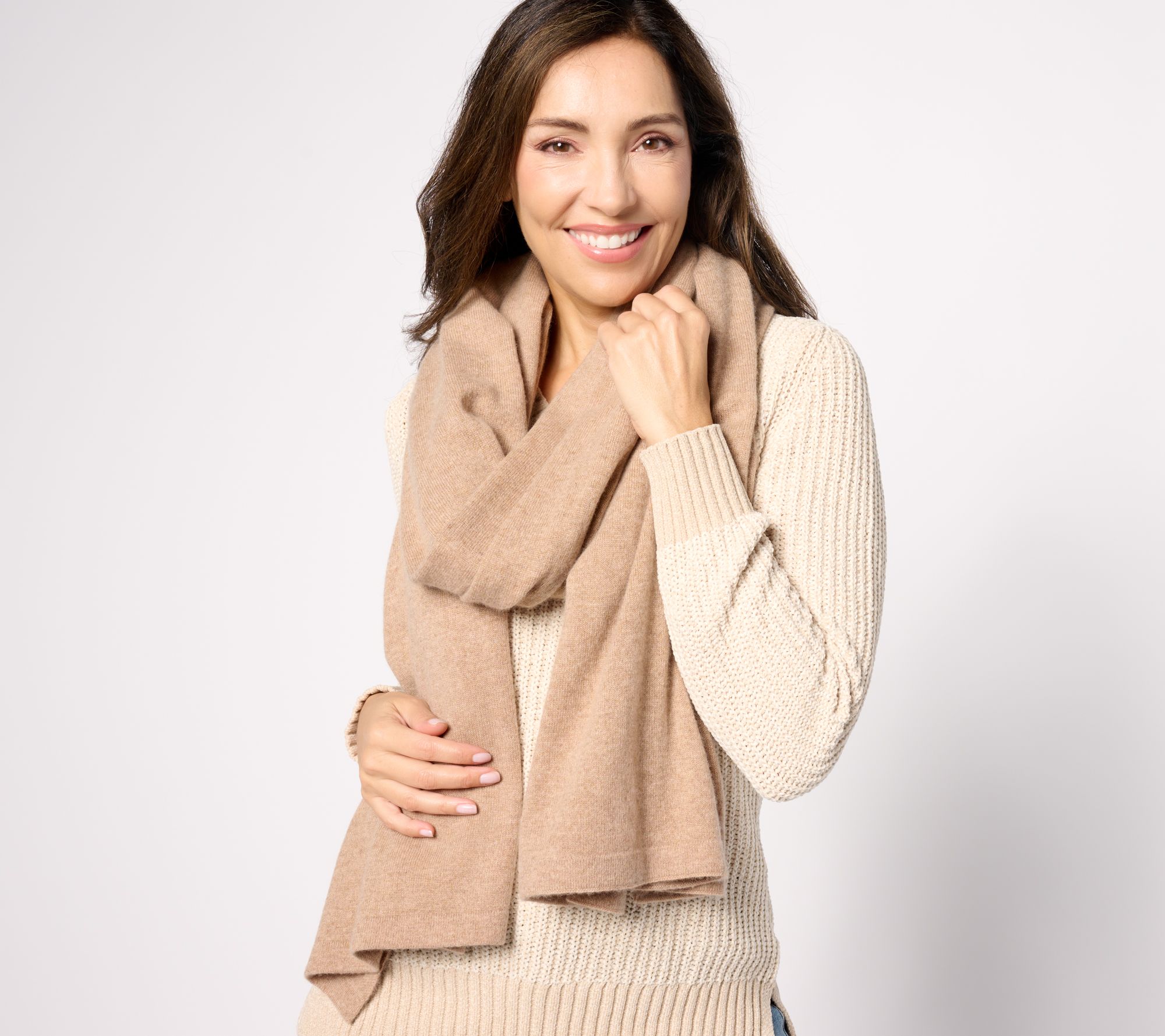 "As Is" Pure Splendor Cashmere Wrap - QVC.com