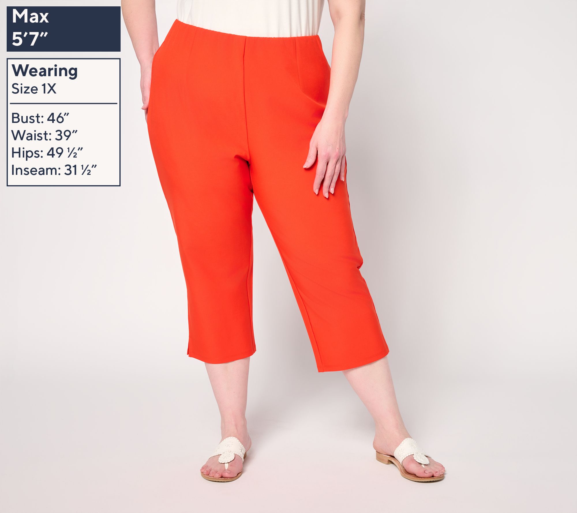 BEAUTIFUL by Lawrence Zarian Regular Pull-On Hollywood Waist Capri ...