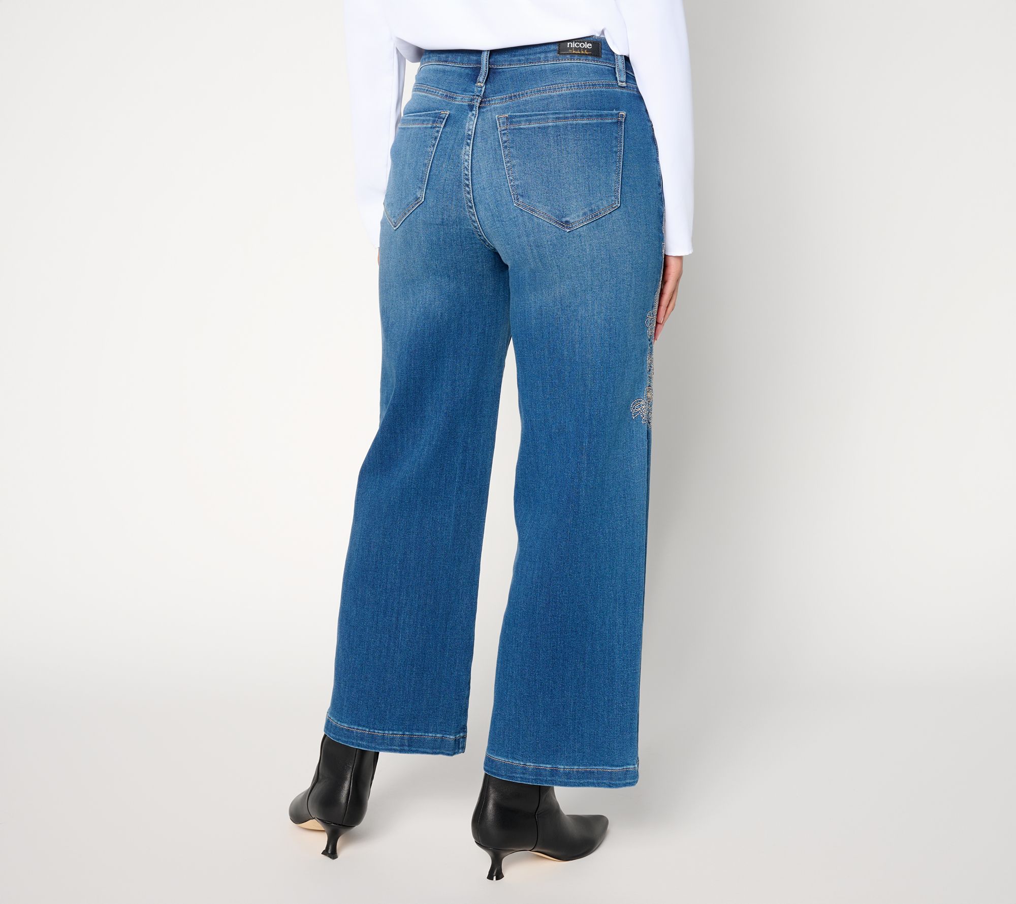 nicole by Nicole Miller Regular Straight Leg Ankle Jean - QVC.com