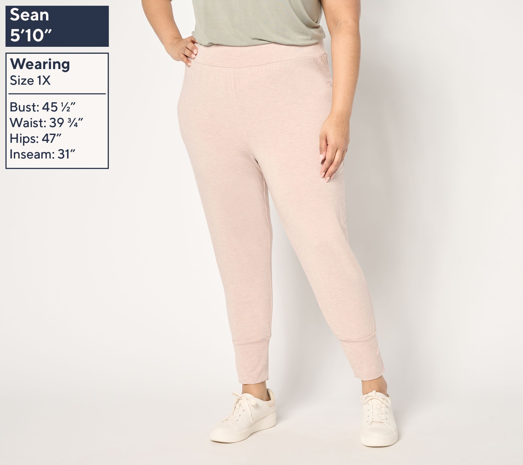 "As Is" Modern Soul Soothing Jersey Double Layer Slim Jogger - QVC.com