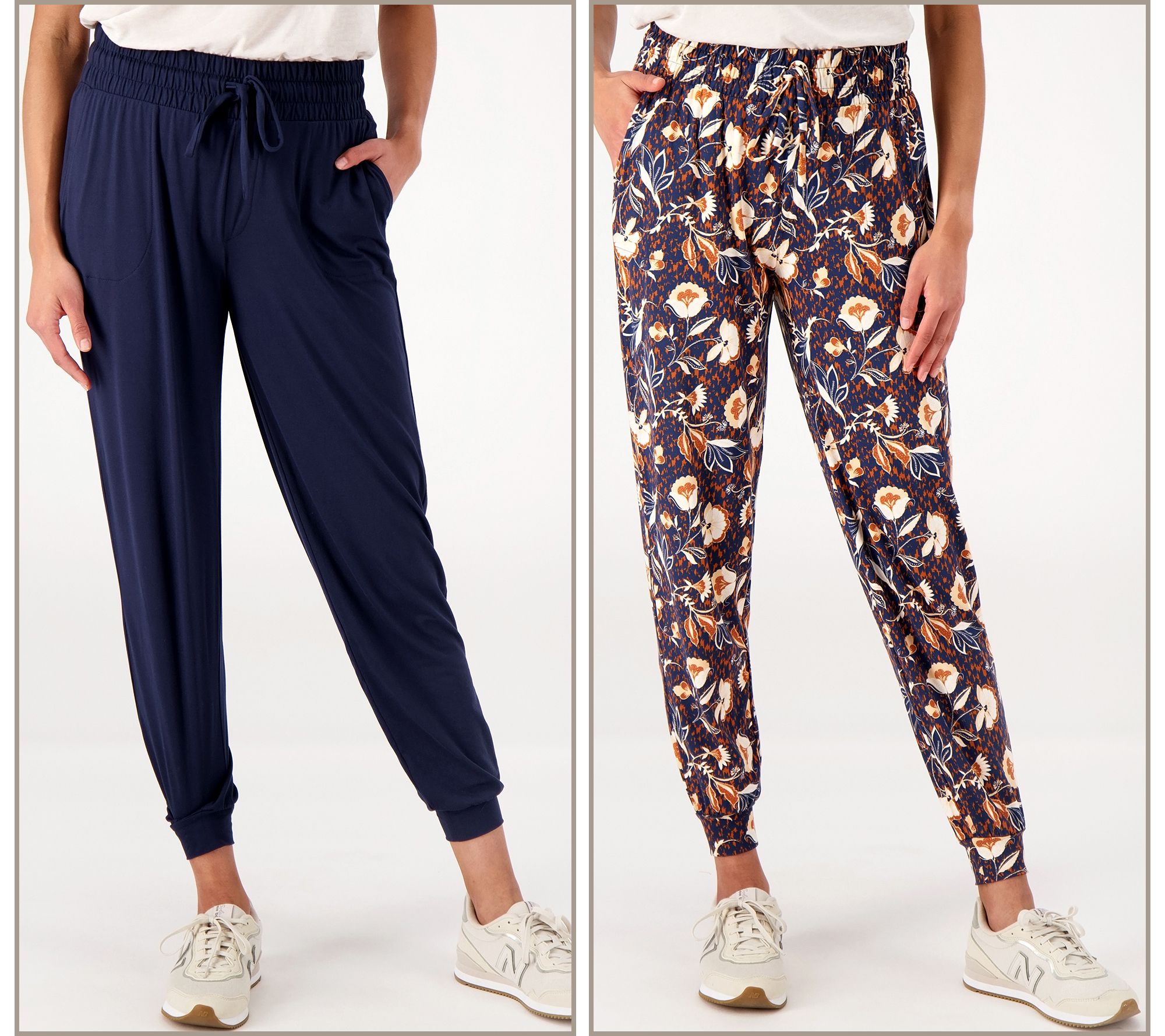 "As Is" Anybody Petite Lush Jersey Set of Two Joggers - QVC.com