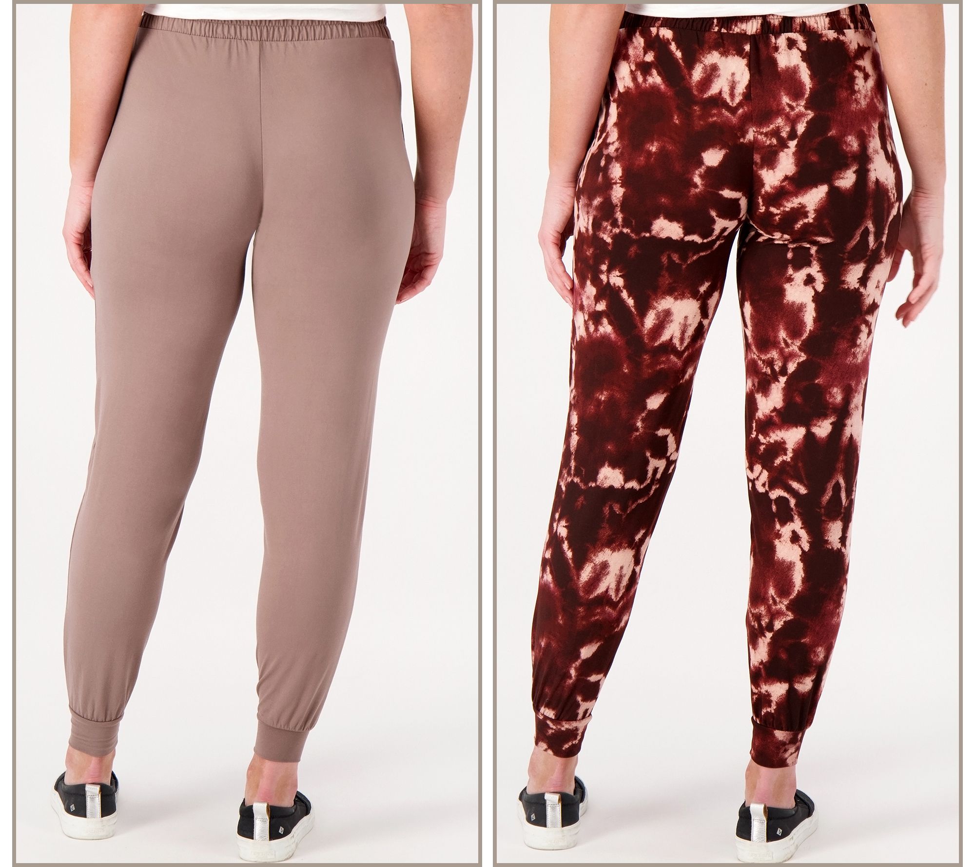 "As Is" Anybody Petite Lush Jersey Set of Two Joggers - QVC.com