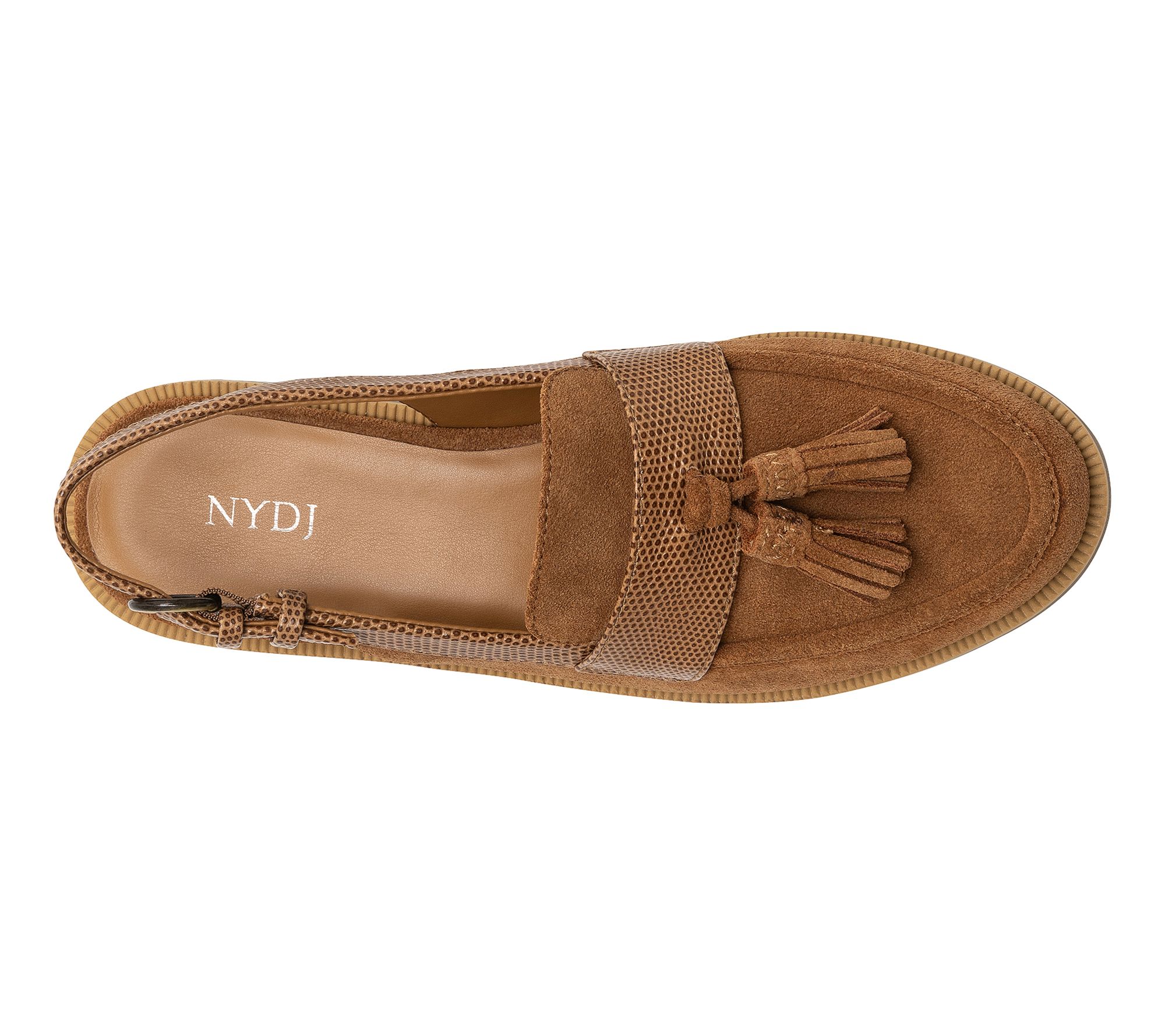 NYDJ Tassel Suede Slingback Loafer- Audrina - QVC.com