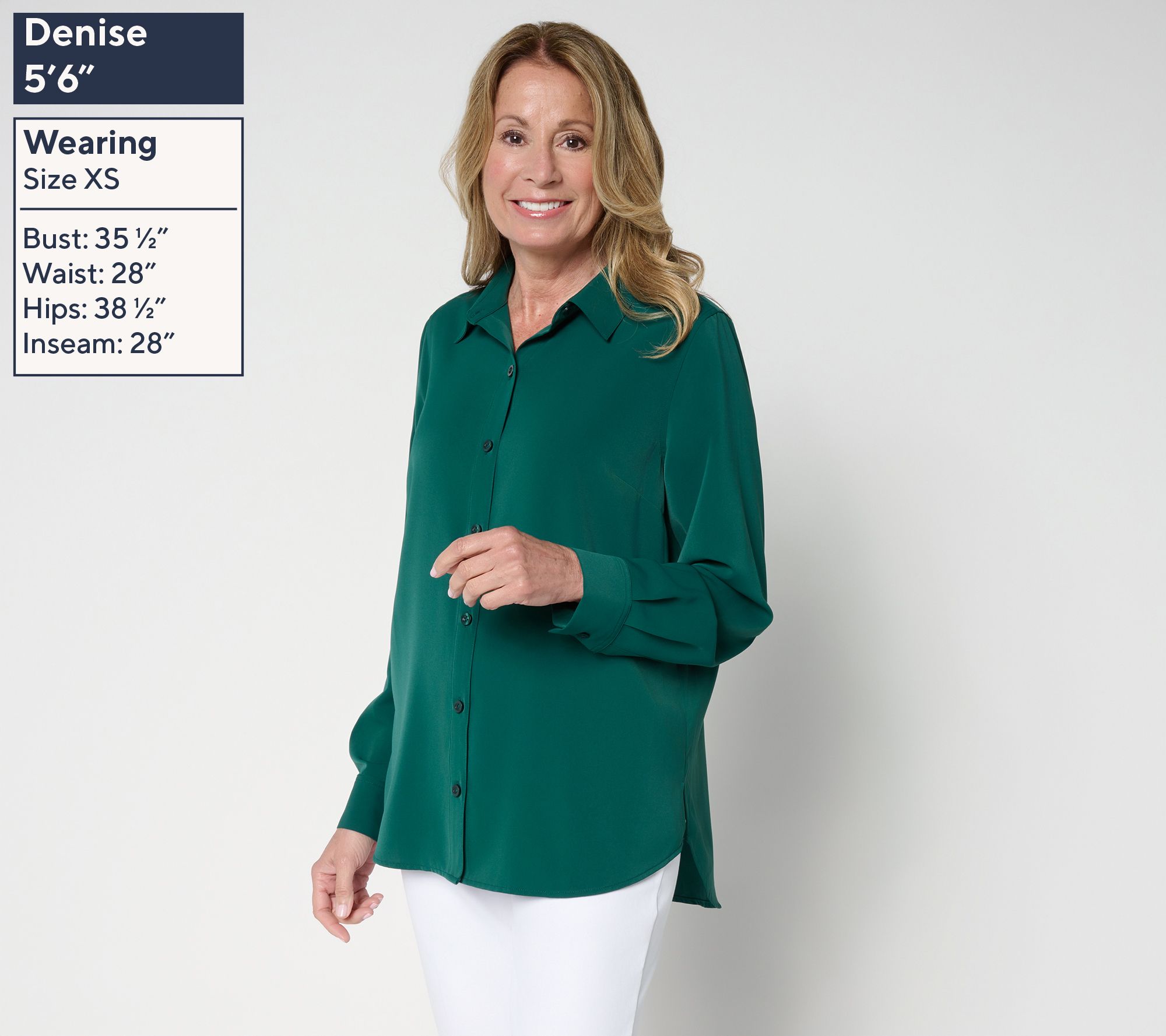 Joan Rivers Satin Button Front Shirt - QVC.com