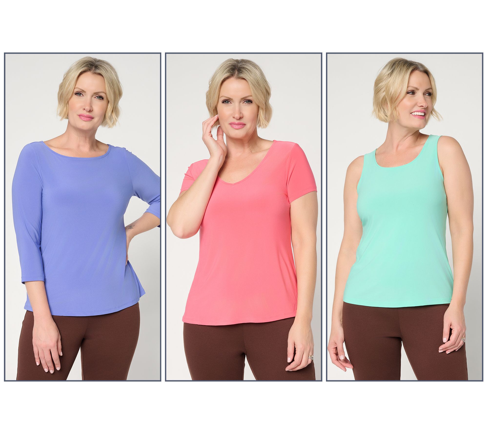 "As Is" Women with Control Trio of Knit Tops - QVC.com