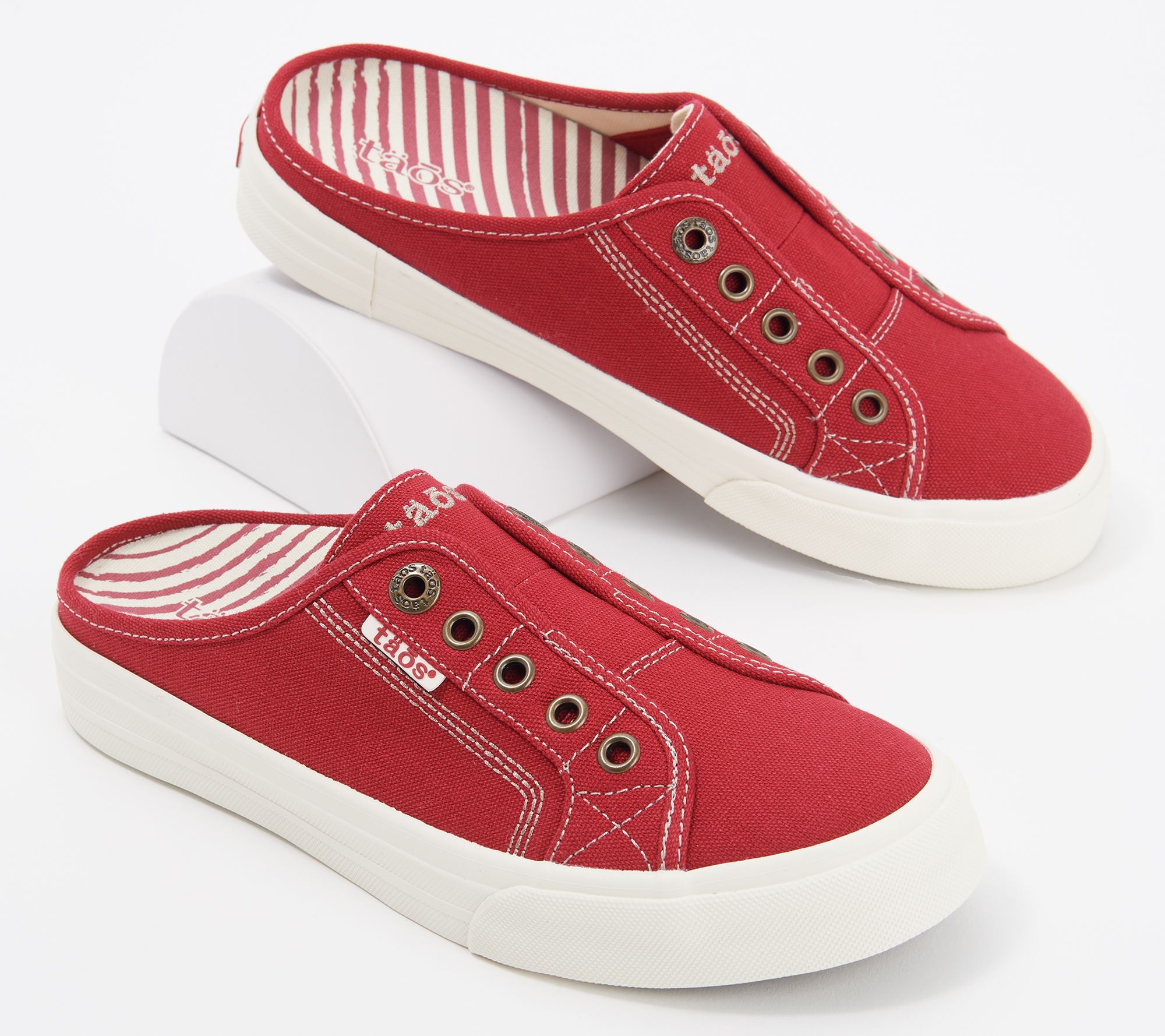 "As Is" Taos Canvas Slip-Ons - EZ Soul - QVC.com