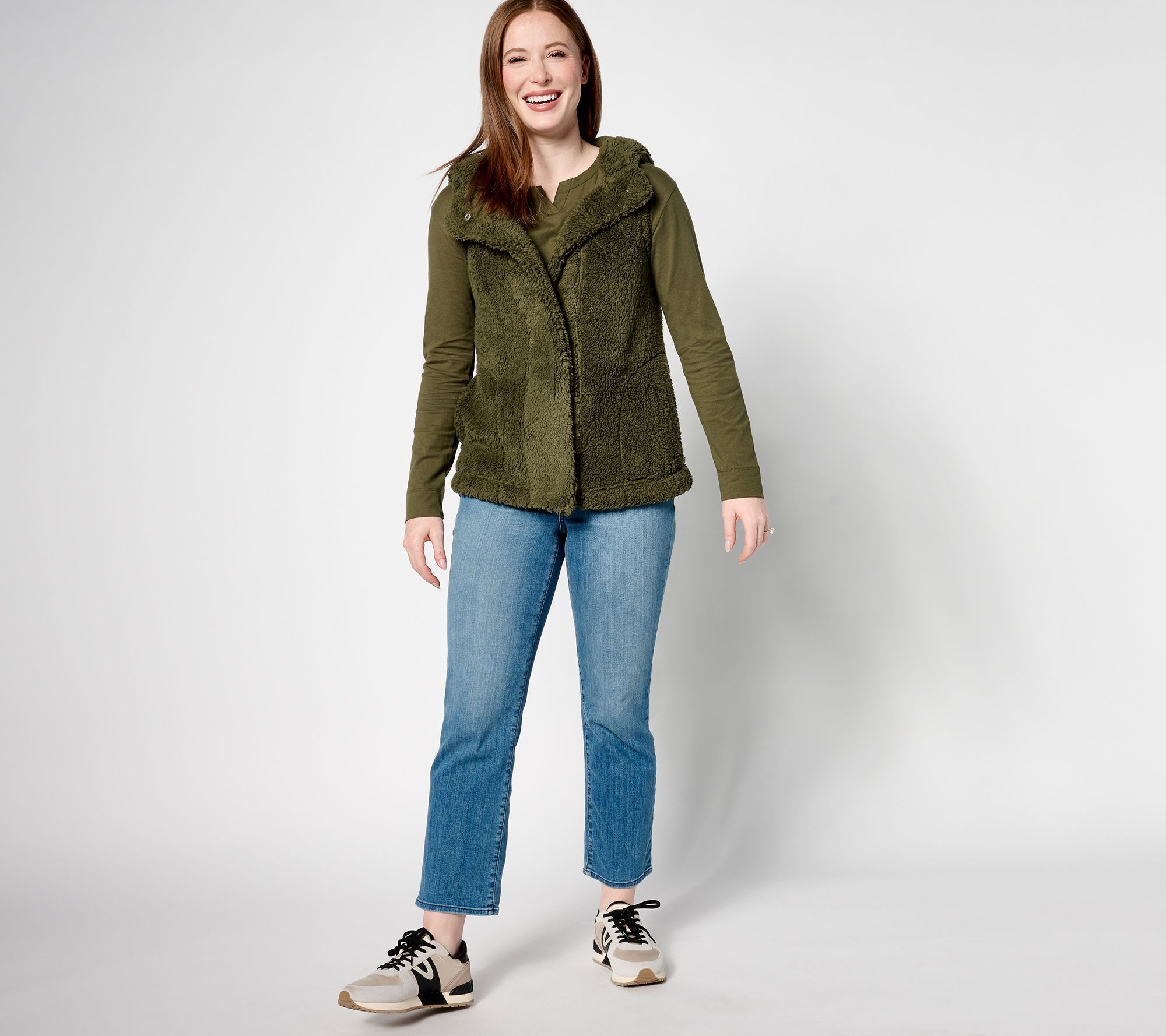 "As Is" Koolaburra by UGG Brushed Back Sherpa Cozy Vest - QVC.com