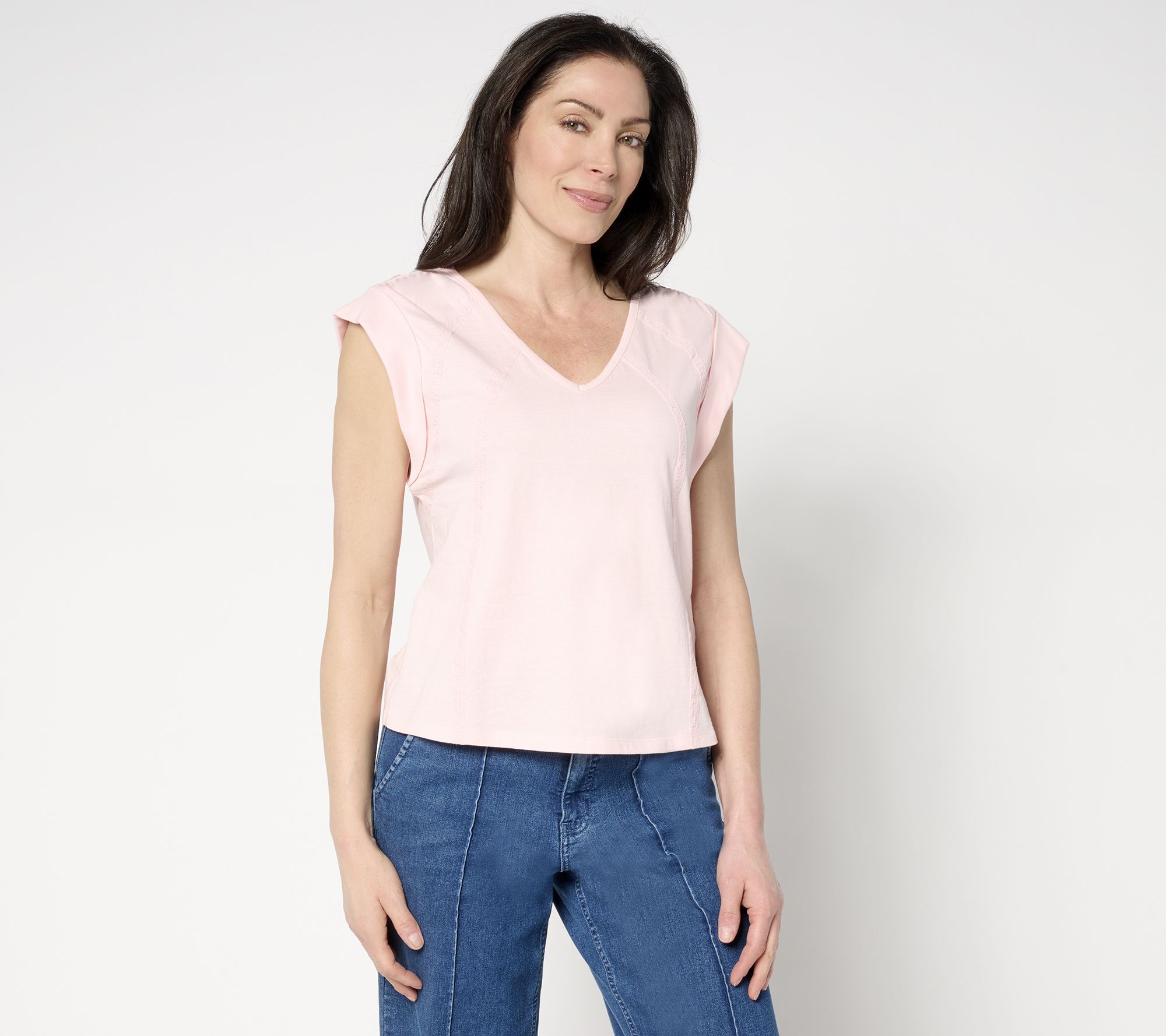Me by Jennie Garth Carolina 100% Cotton Tee - QVC.com