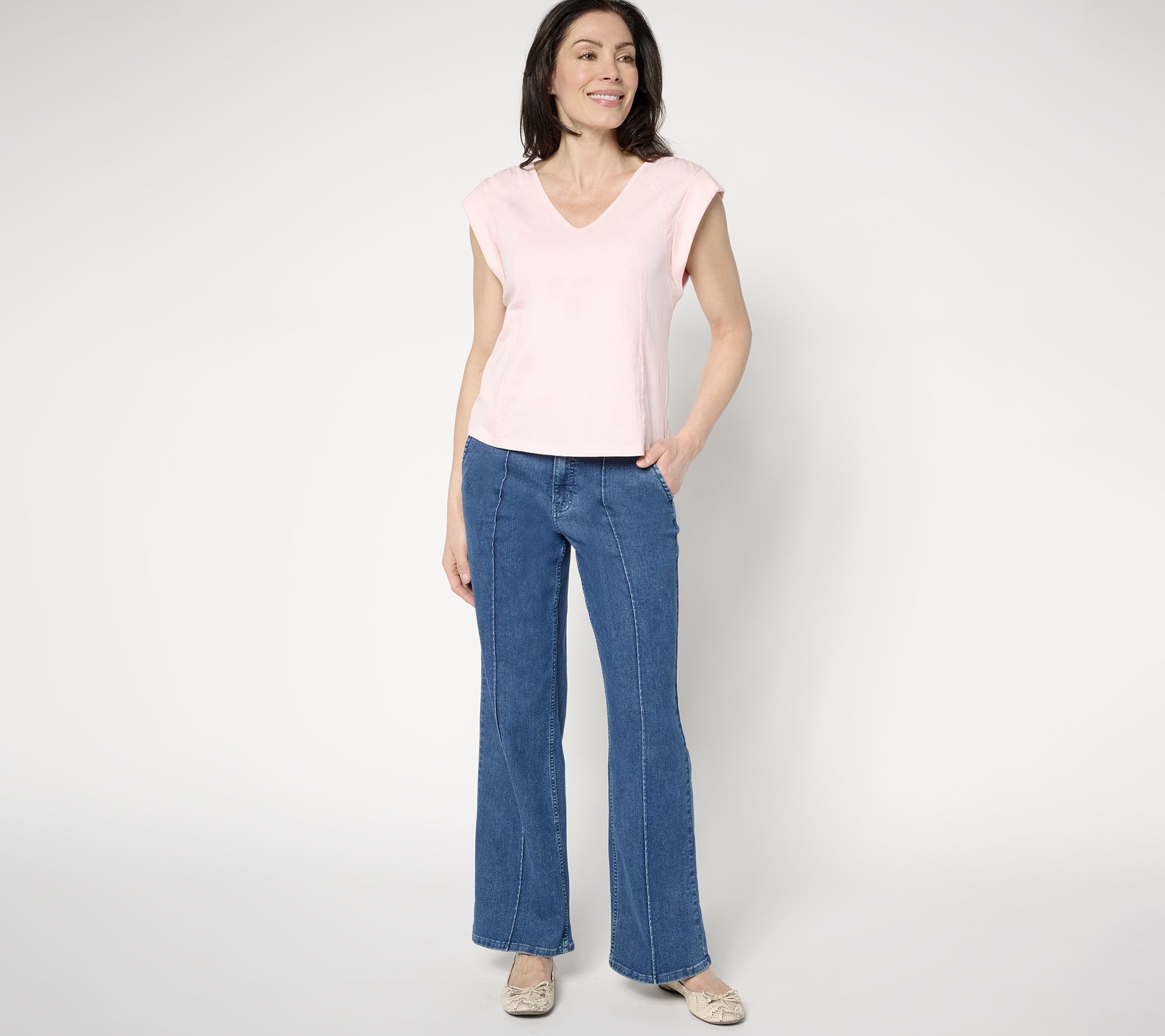 Me by Jennie Garth Carolina 100% Cotton Tee - QVC.com