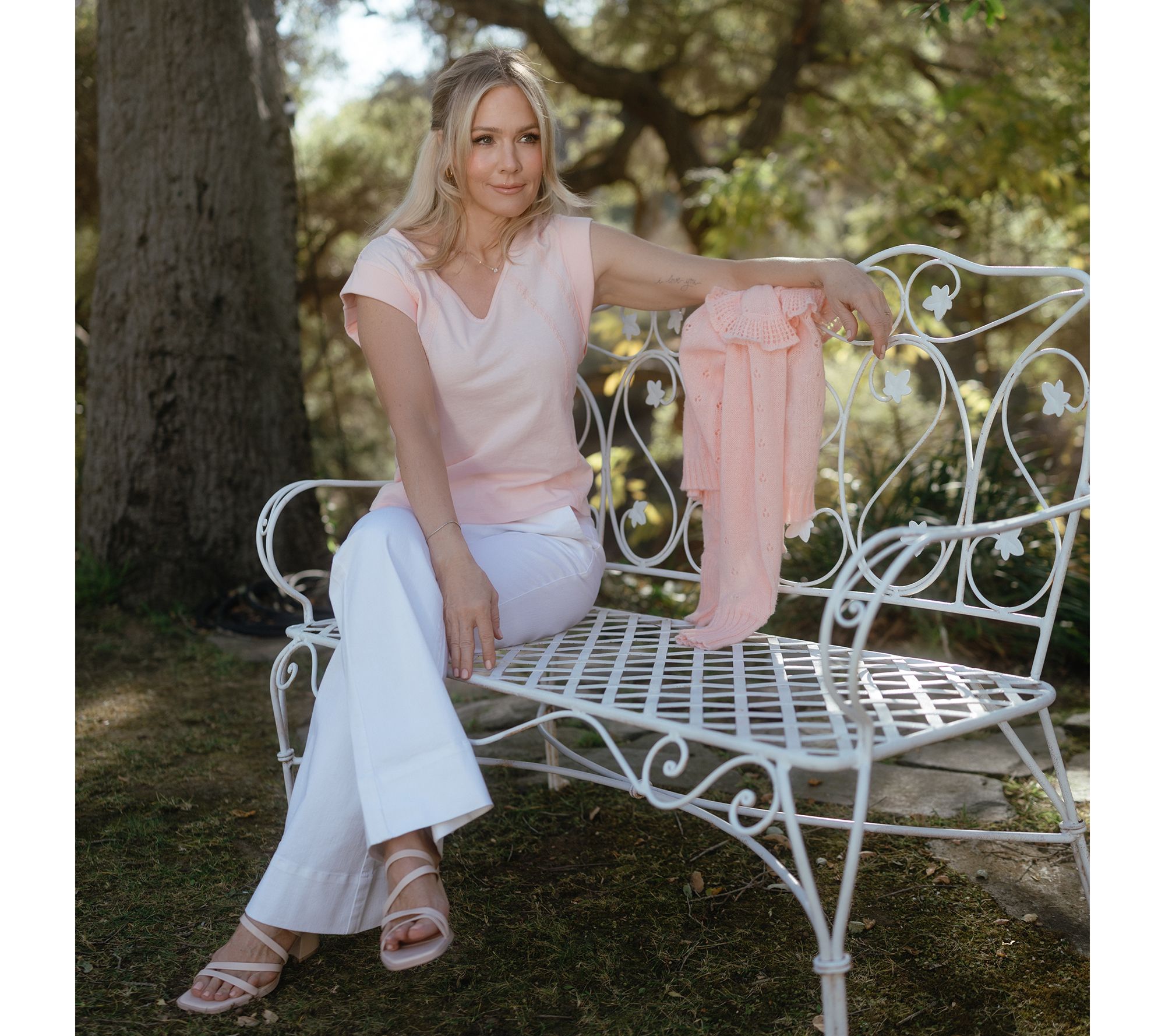 Me by Jennie Garth Carolina 100% Cotton Tee - QVC.com