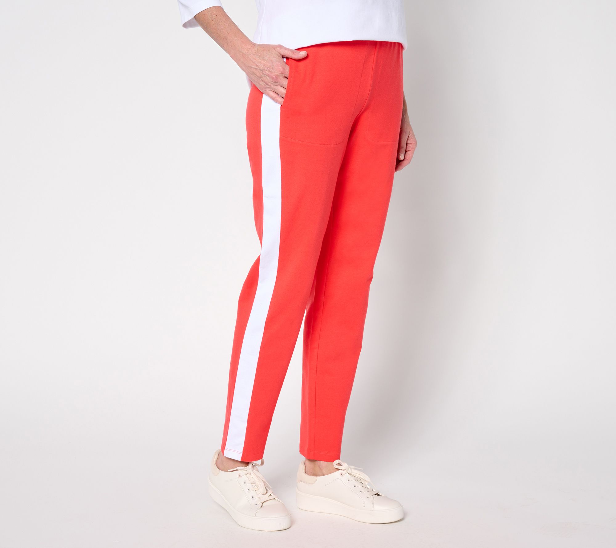 Denim & Co. Active Duo Stretch Slim Straight Ankle Pant - QVC.com