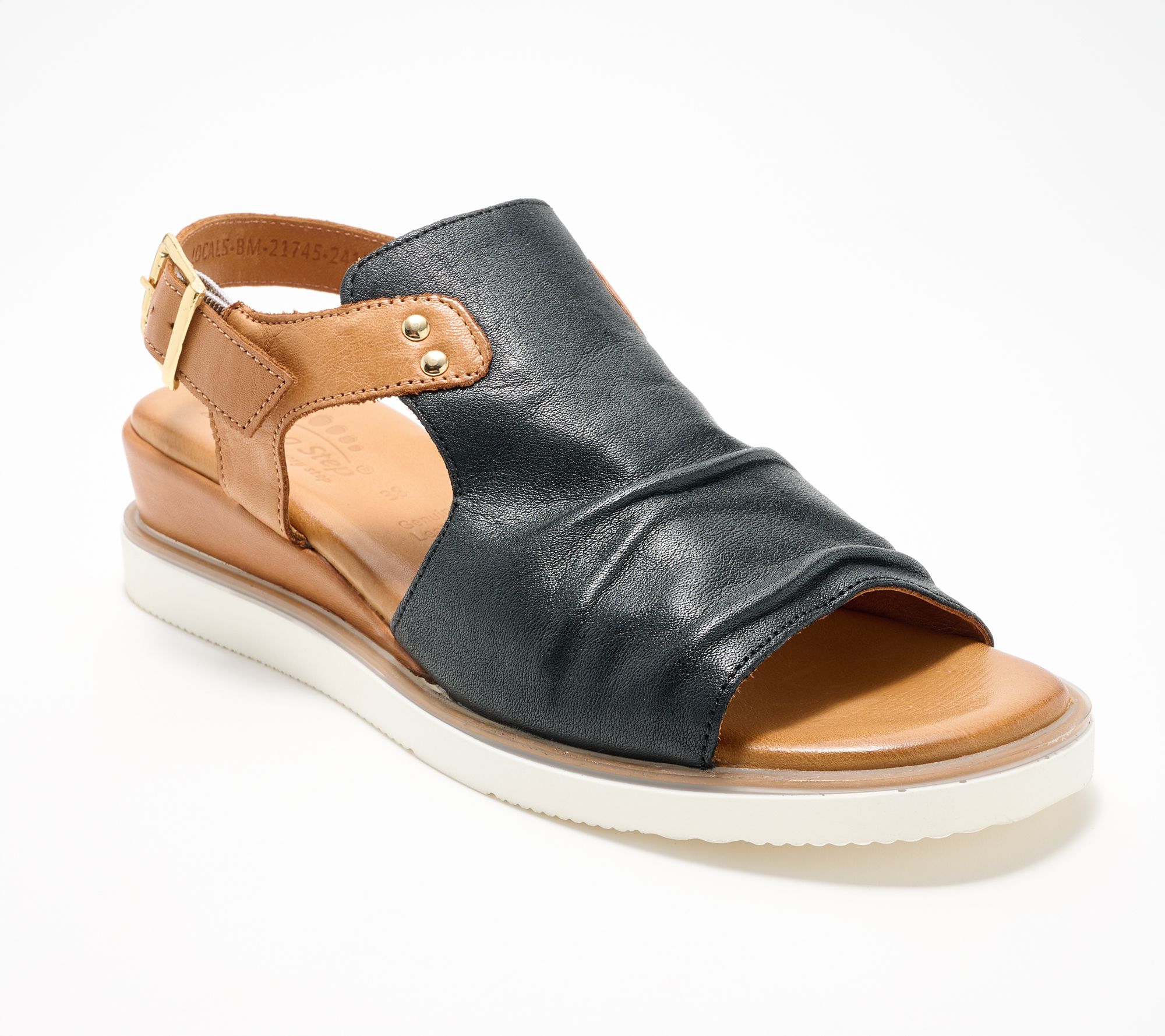 Spring Step Leather Ankle Strap Sandals - Locals - QVC.com